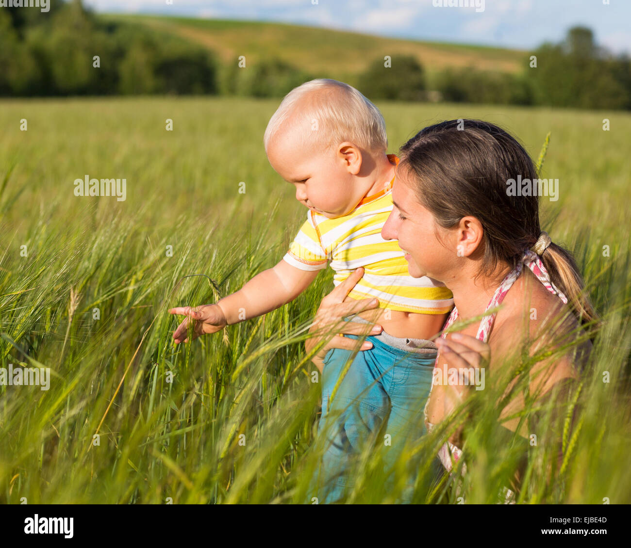 Baby and mom Stock Photo - Alamy
