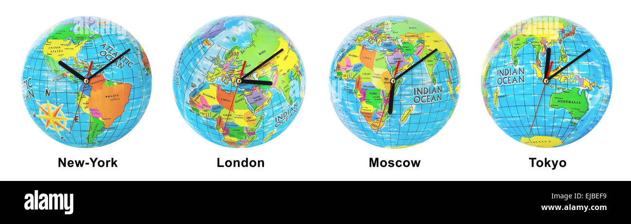 Timezone and map hi-res stock photography and images - Alamy