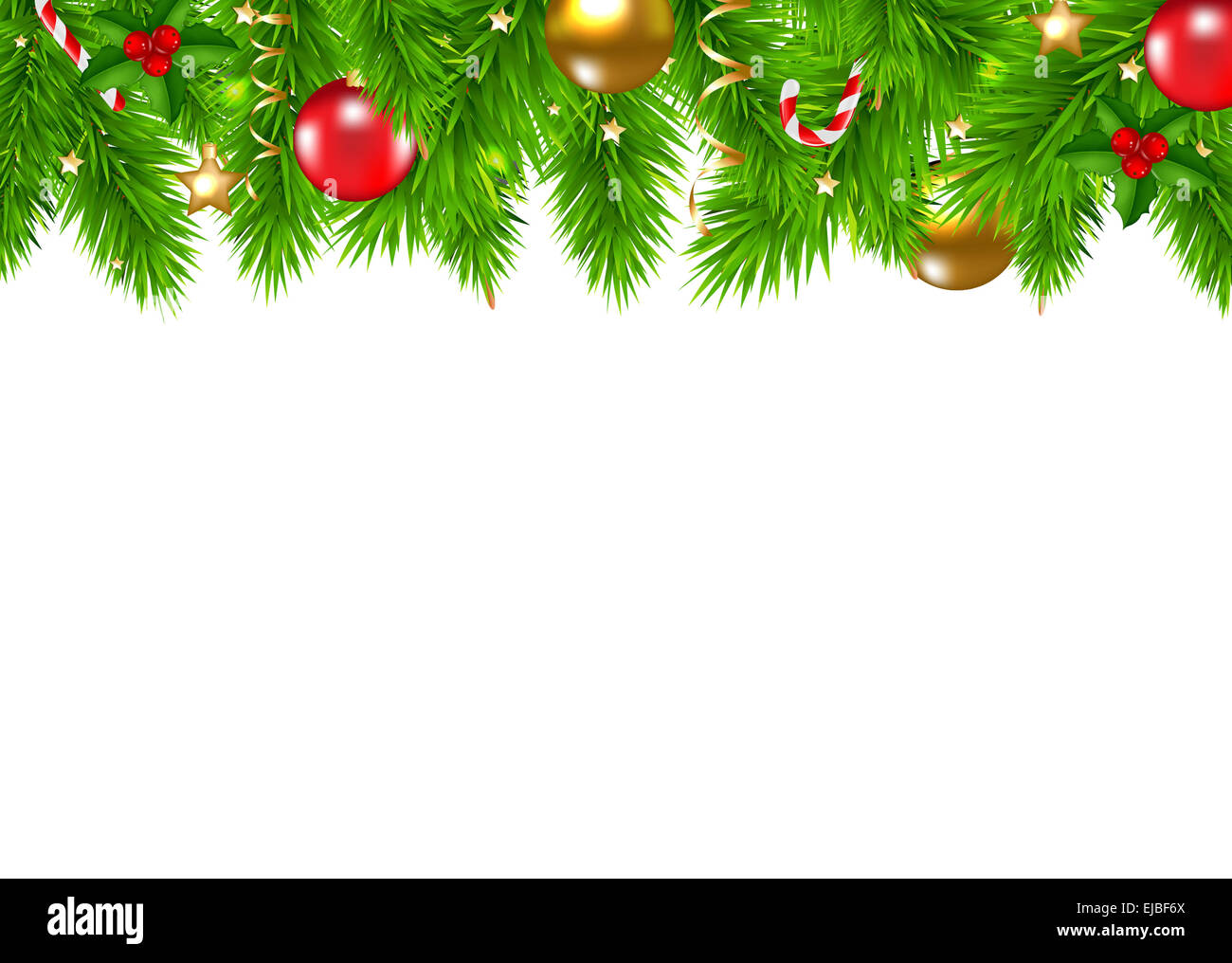 Christmas tree border design isolated hi-res stock photography and ...