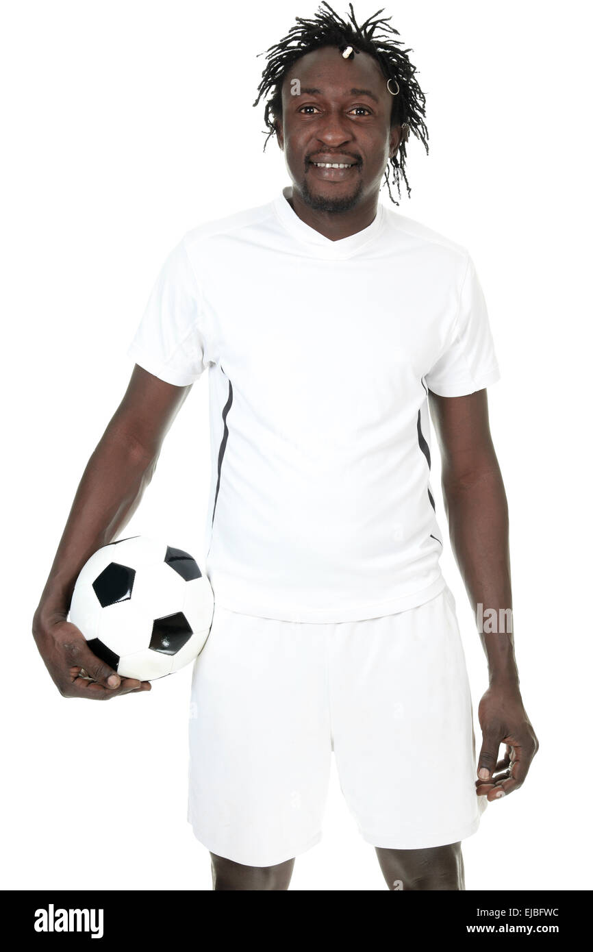 Portrait Of Happy Soccer Player Stock Photo - Alamy
