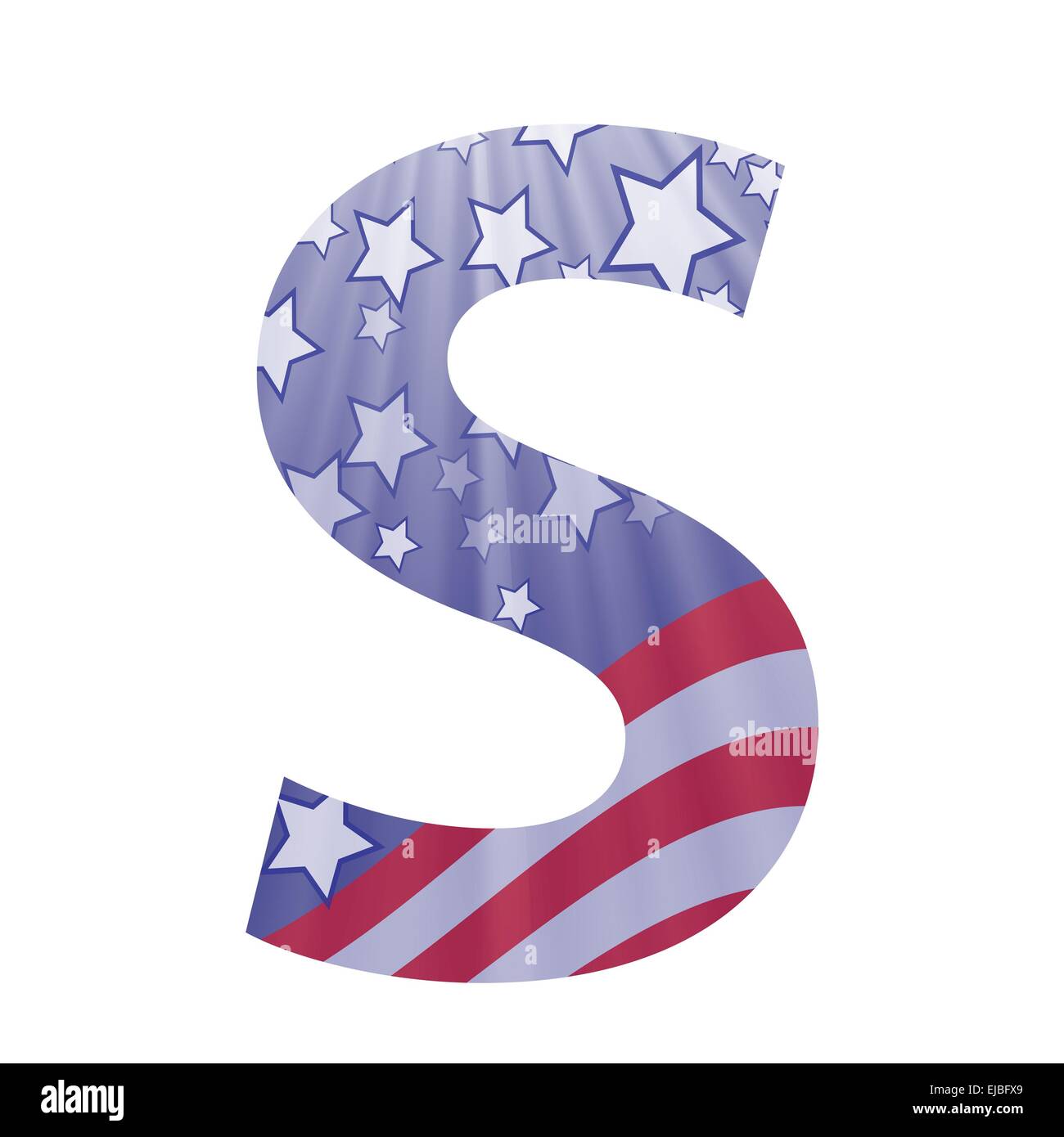american flag letter S Stock Photo - Alamy