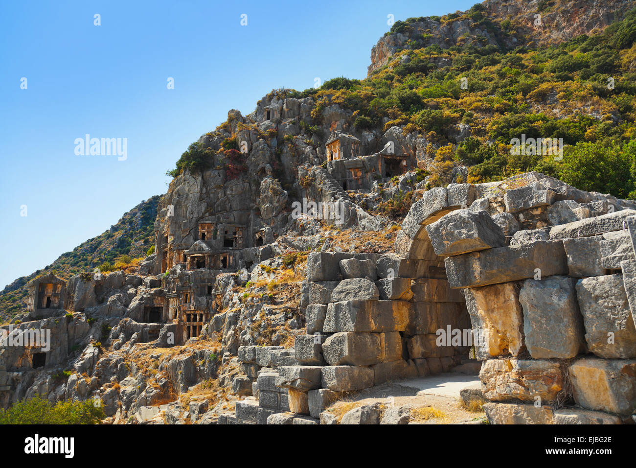 Ancient town in Myra, Turkey Stock Photo - Alamy