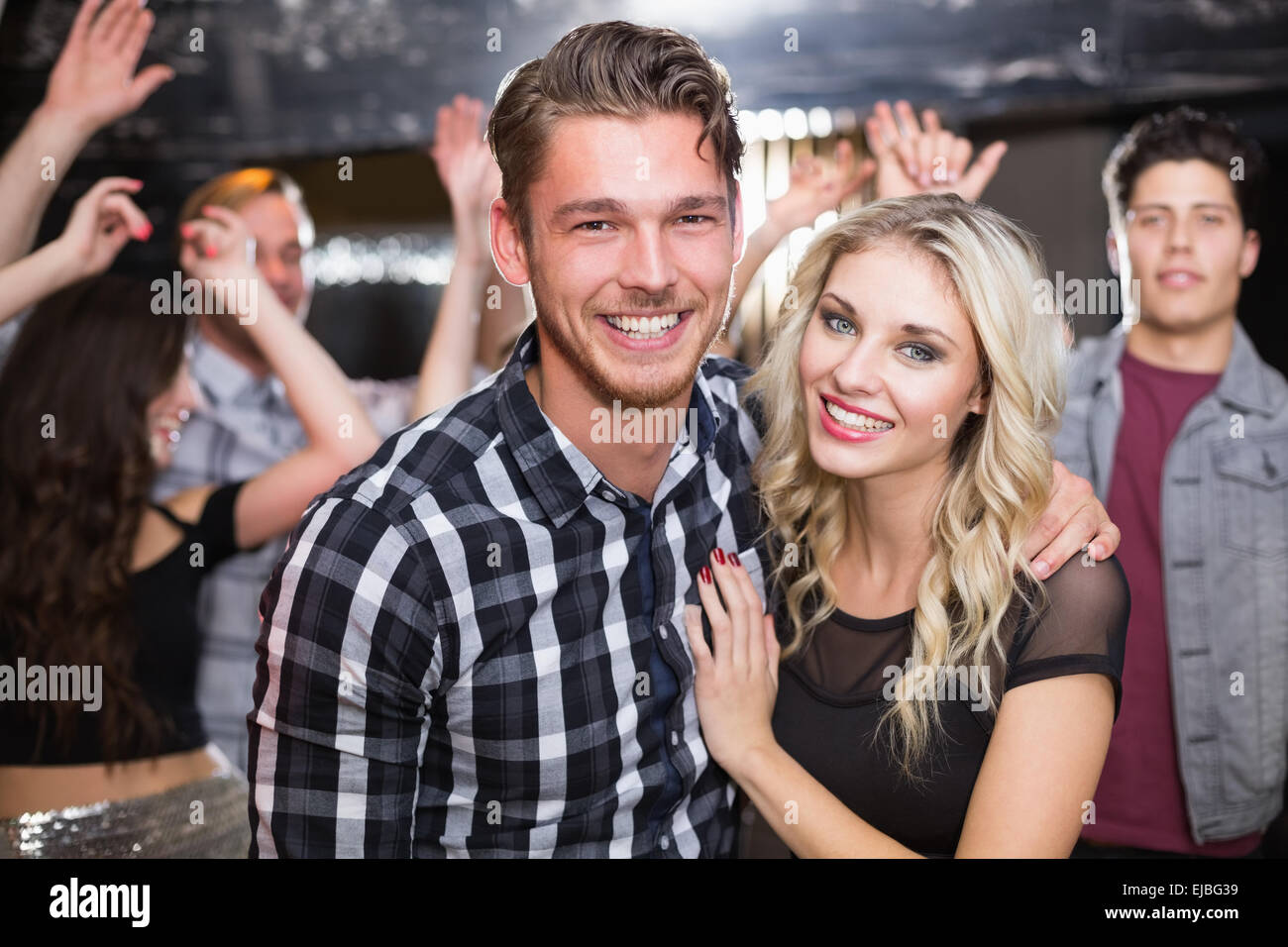 Mixed race couple dancing party hi-res stock photography and images - Alamy