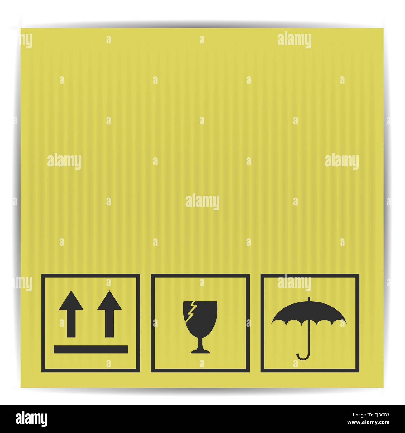 symbols on paper box Stock Photo - Alamy