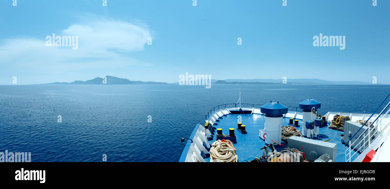 Summer sea view from ferry (Greece Stock Photo - Alamy