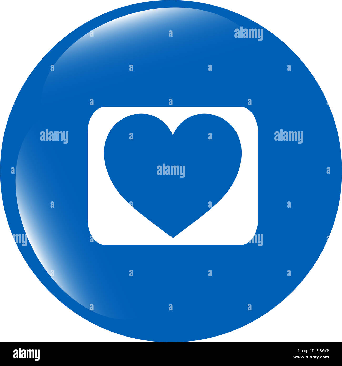 love heart icon button sign isolated on white background Stock Photo ...