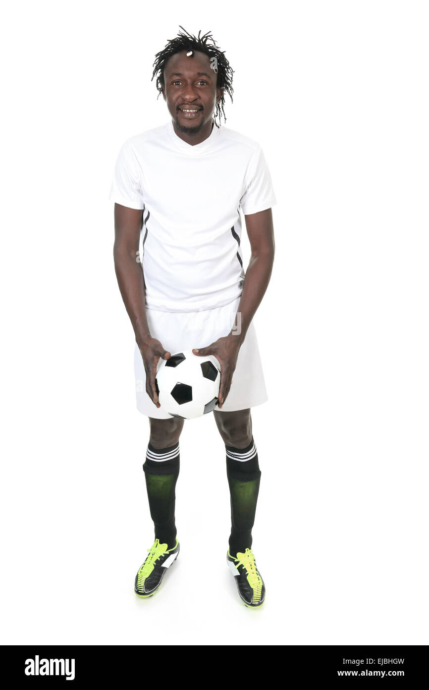 Portrait Of Happy Soccer Player Stock Photo - Alamy