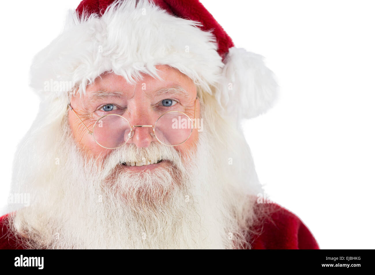 Santa looks over his glasses Stock Photo - Alamy