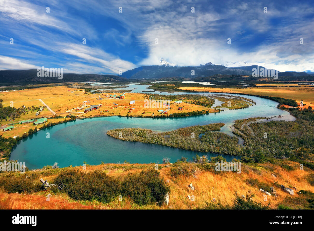 Meandering river bed Stock Photo - Alamy