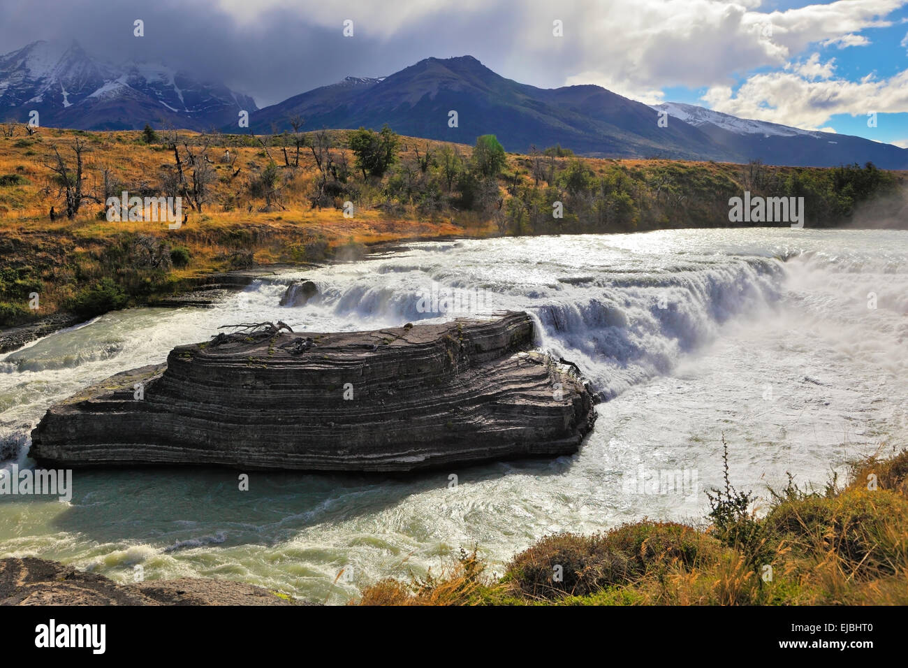 The majestic cascading waterfall Stock Photo - Alamy