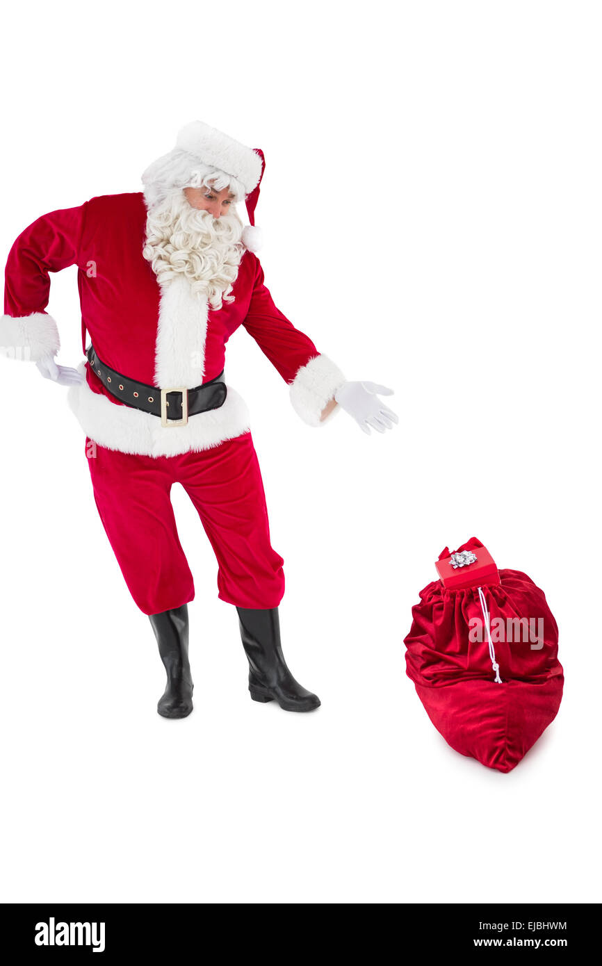 Santa claus showing sack hi-res stock photography and images - Alamy