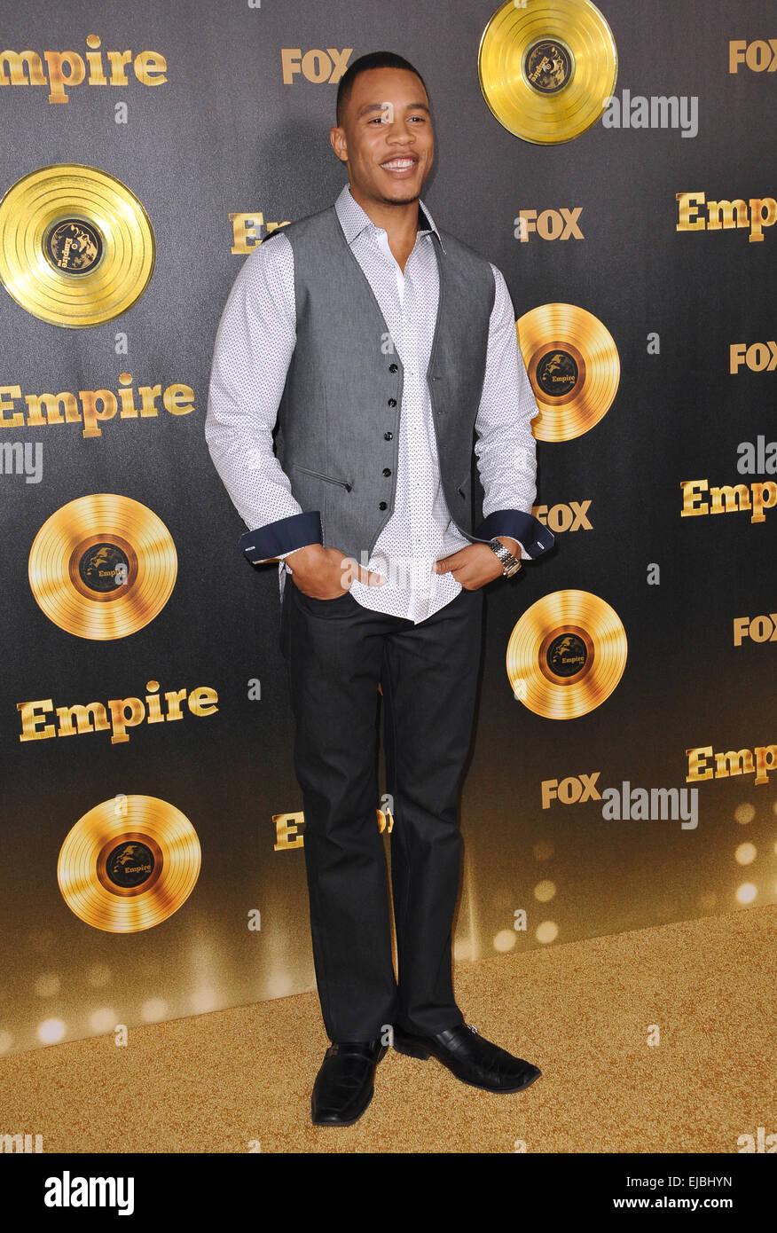 LOS ANGELES, CA - JANUARY 6, 2015: Trai Byers at the premiere of Fox's ...