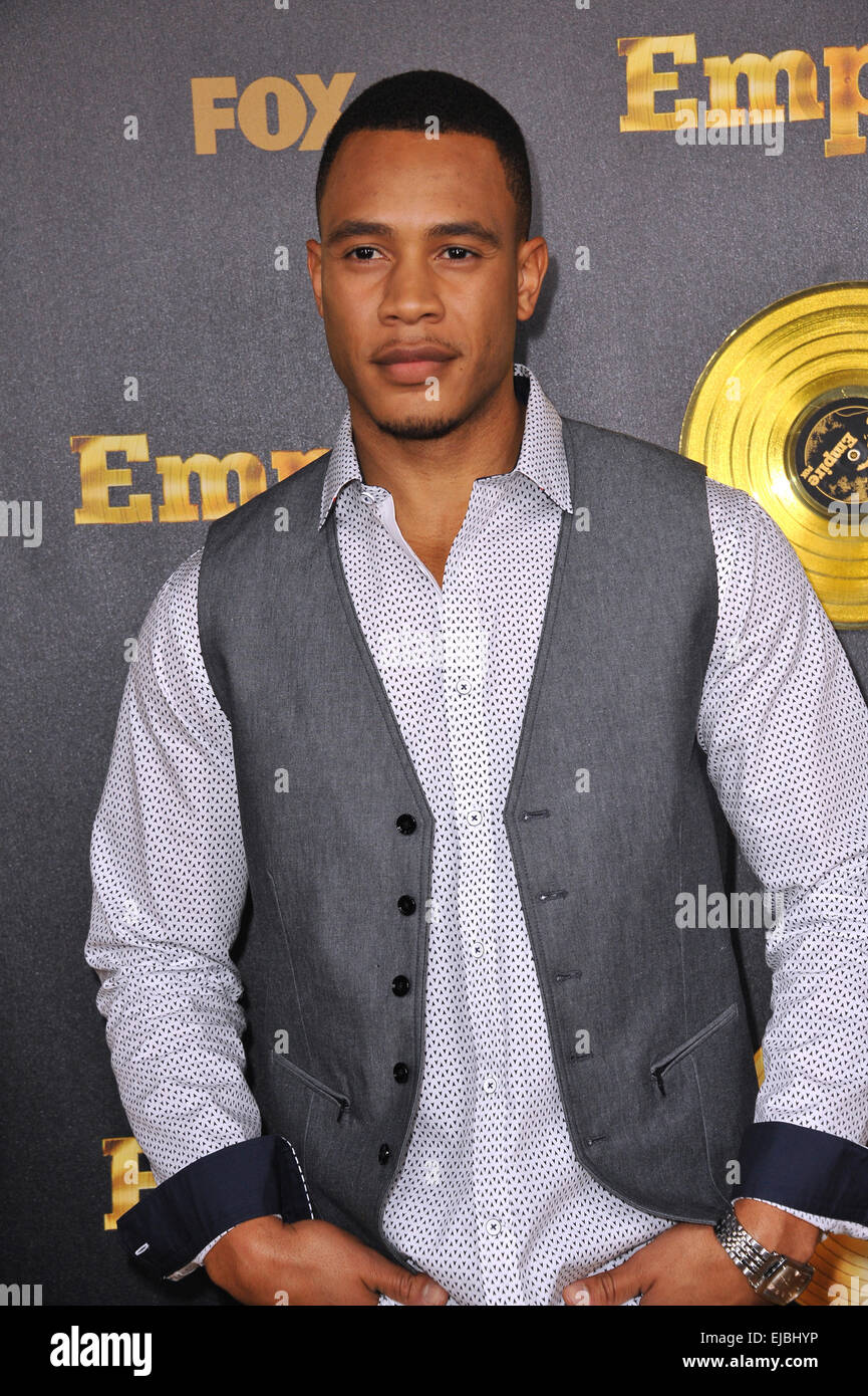 LOS ANGELES, CA - JANUARY 6, 2015: Trai Byers at the premiere of Fox's ...