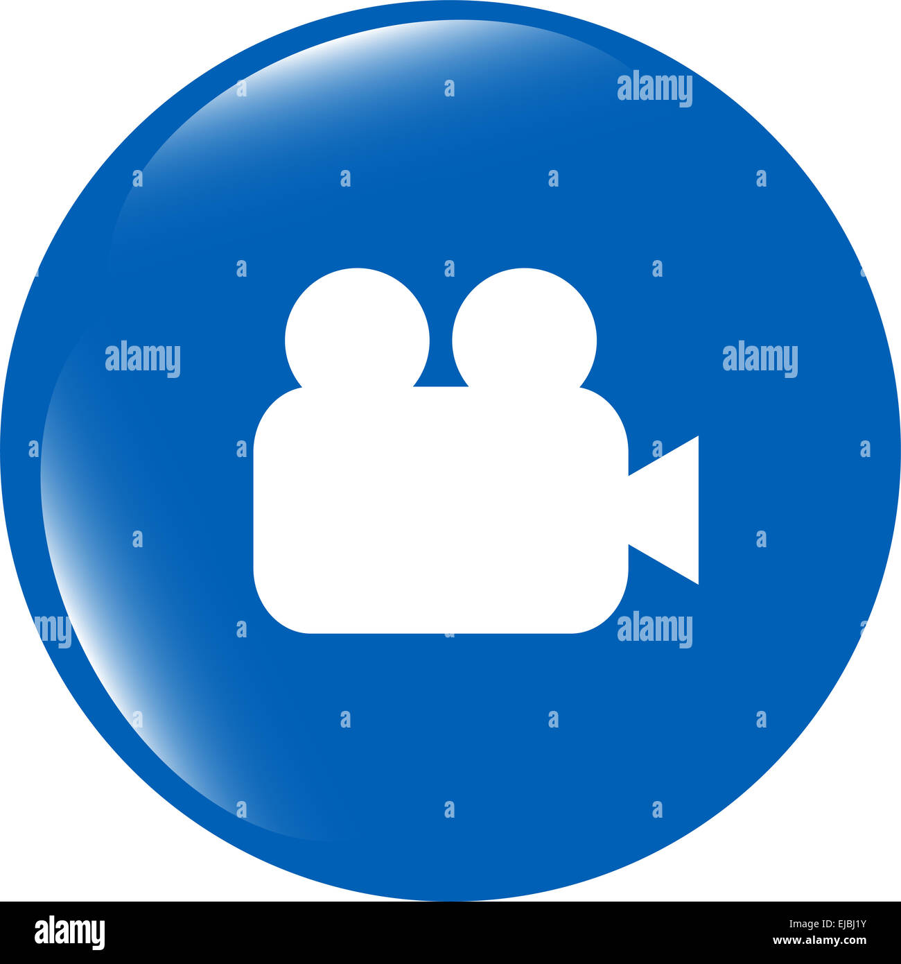 video camera icon web app button isolated on white Stock Photo - Alamy