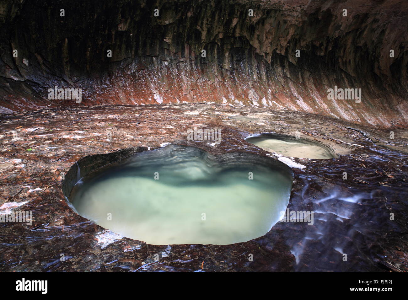 The Subway Slot Canyon in Zion National Park Stock Photo - Alamy