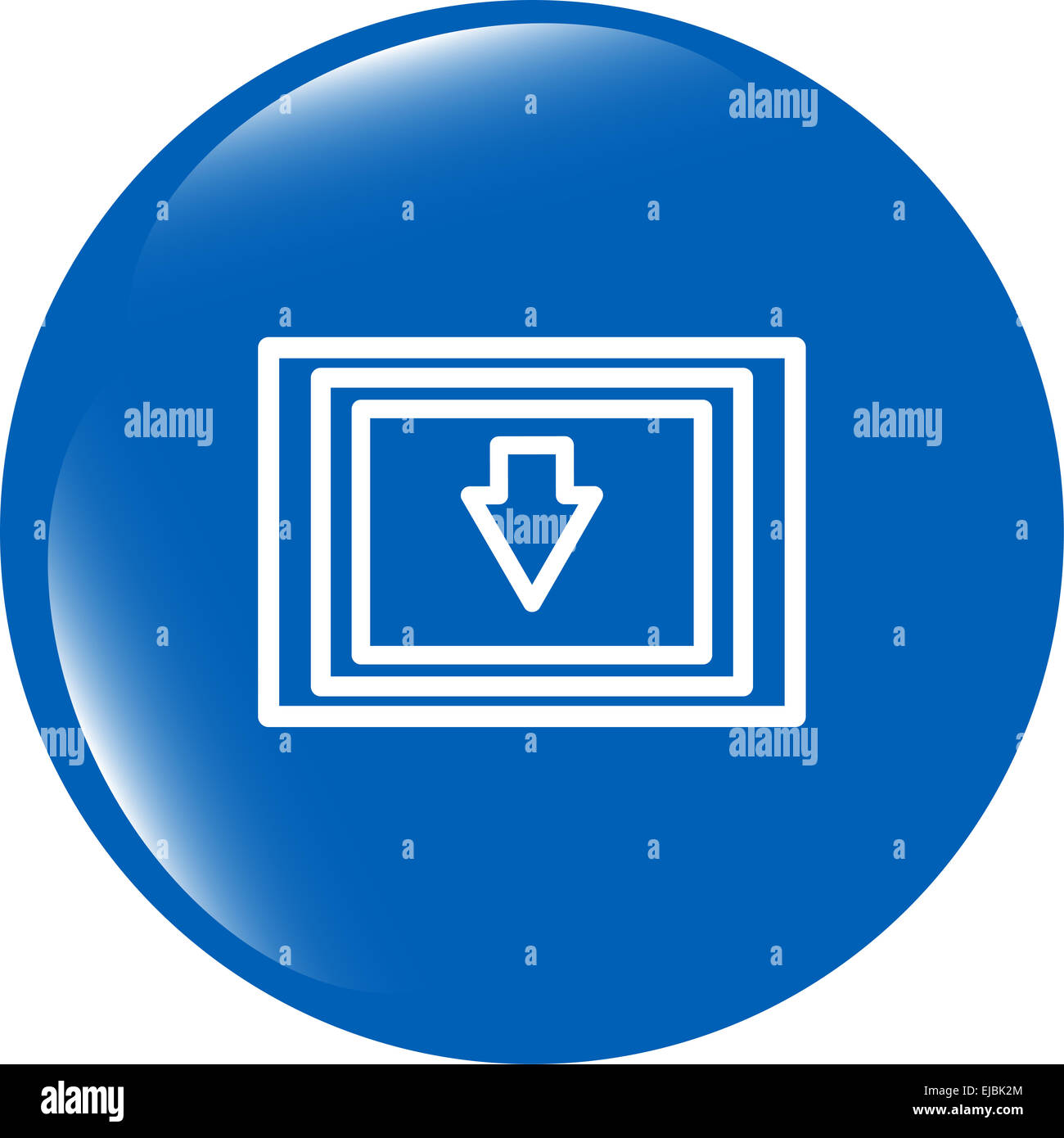 Download web button with arrow and folder Stock Photo - Alamy
