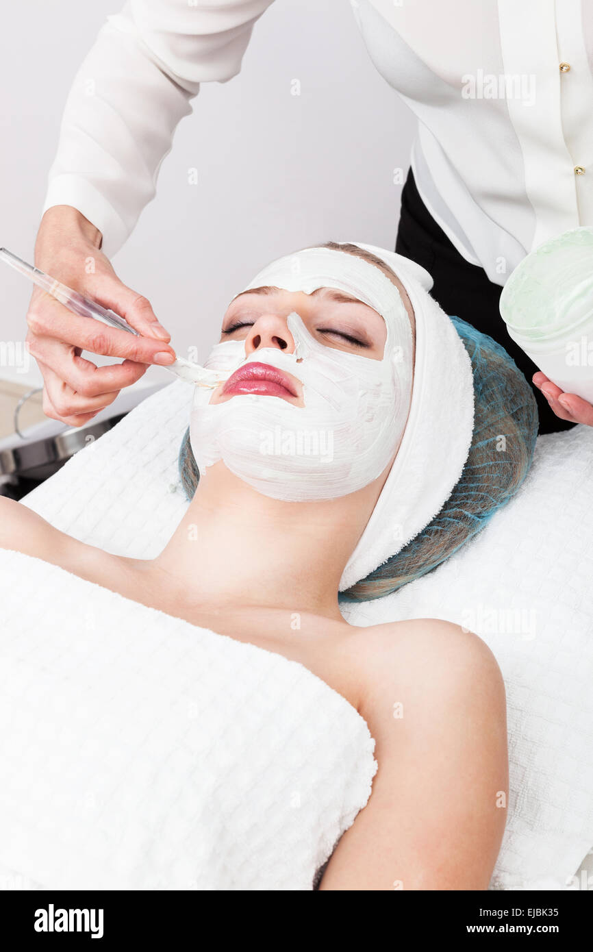 applying a cosmetic mask Stock Photo - Alamy