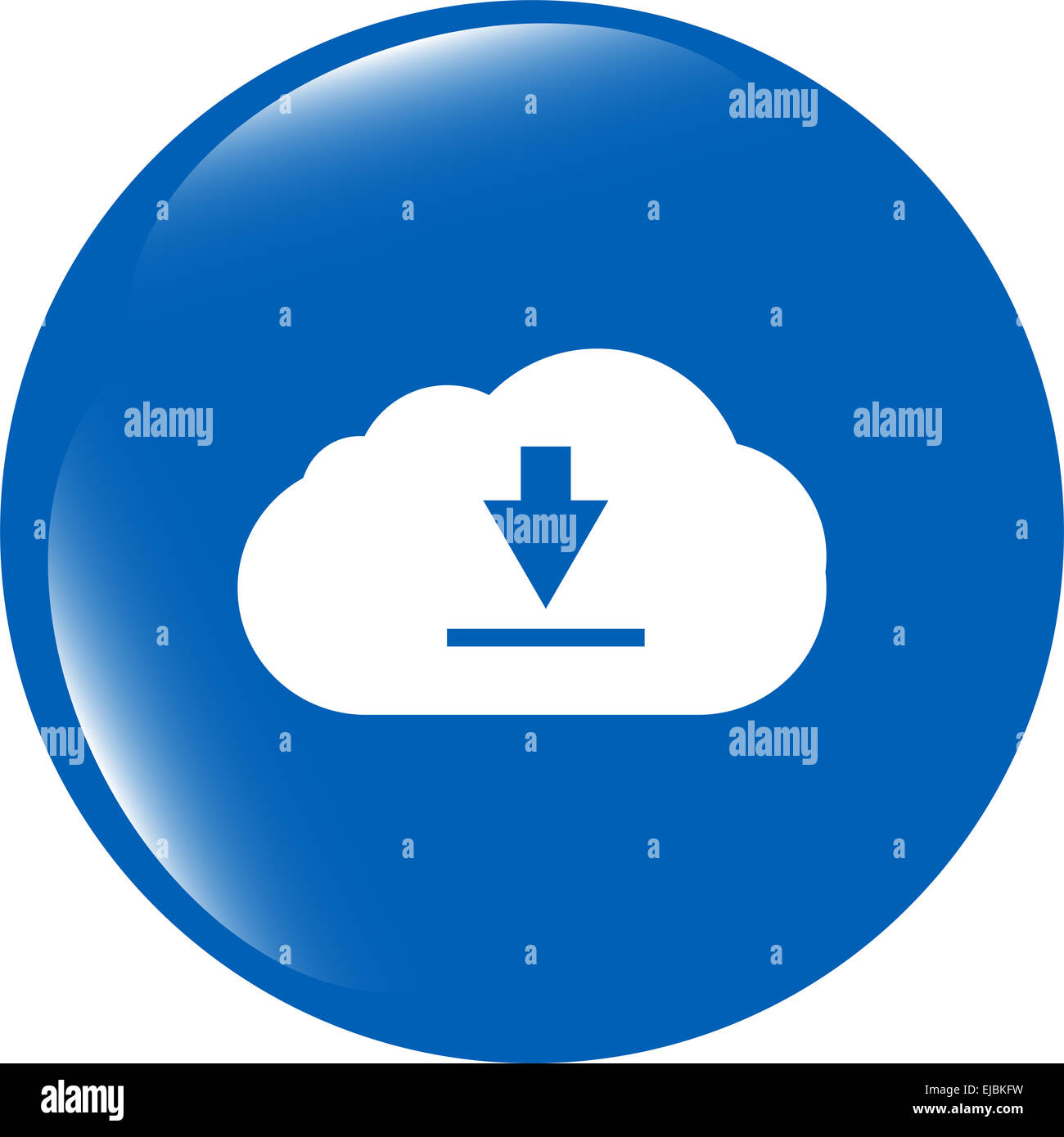 abstract cloud icon. Upload button. Load symbol. Round button Stock ...