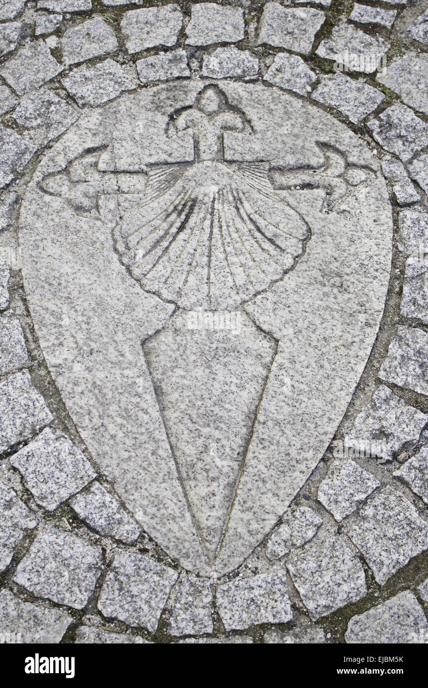 Sword and shell symbol of the road to santiago religious, and Catholic ...