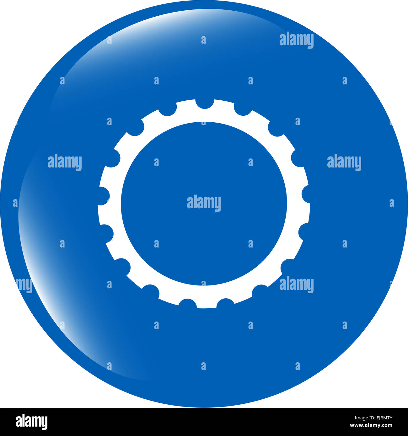 gear web icon, button isolated on white background Stock Photo - Alamy
