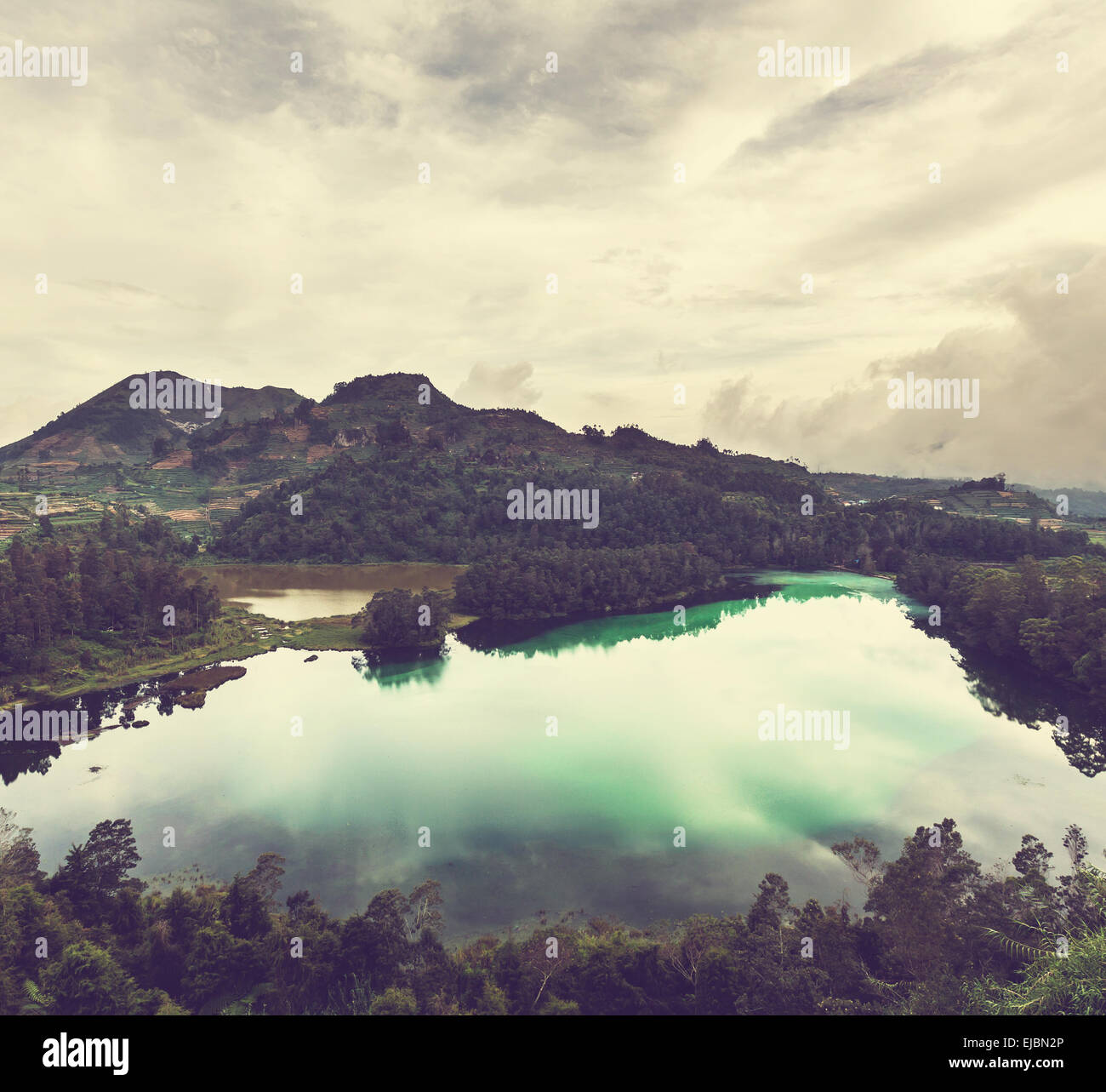 Lake in Dieng Stock Photo - Alamy