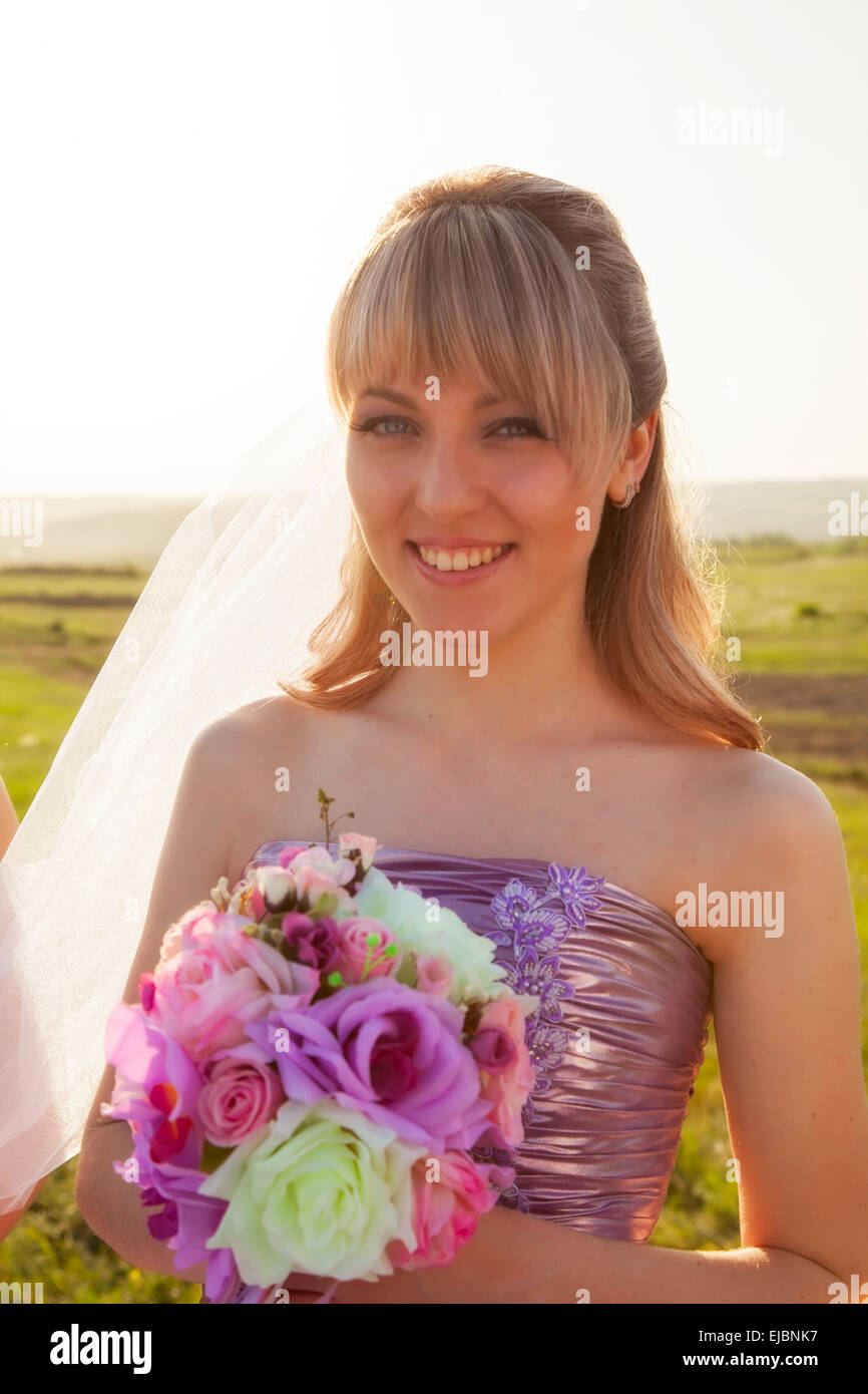 Bride soft smile hi-res stock photography and images - Alamy