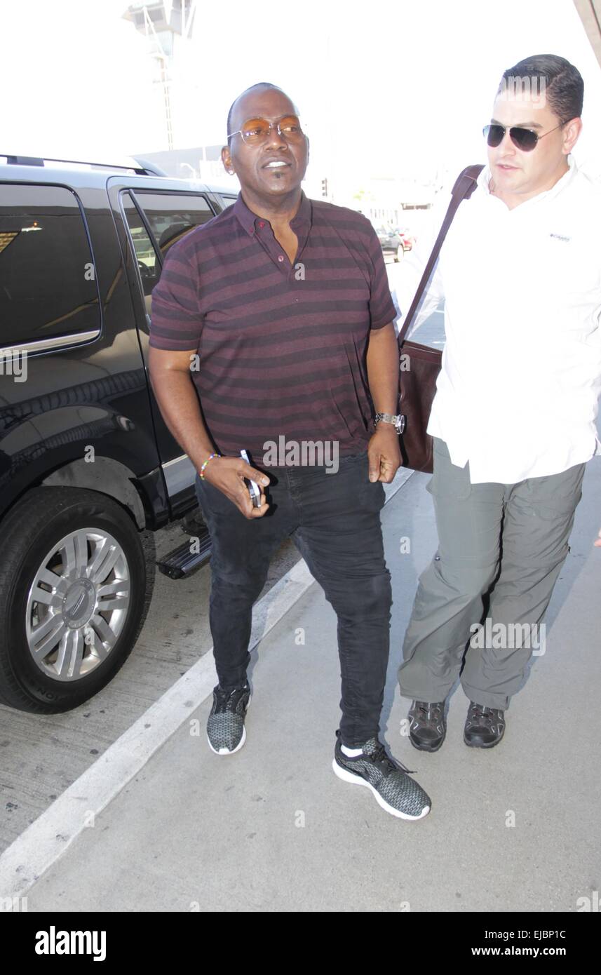 Randy Jackson leaves on a flight from Los Angeles International Airport ...