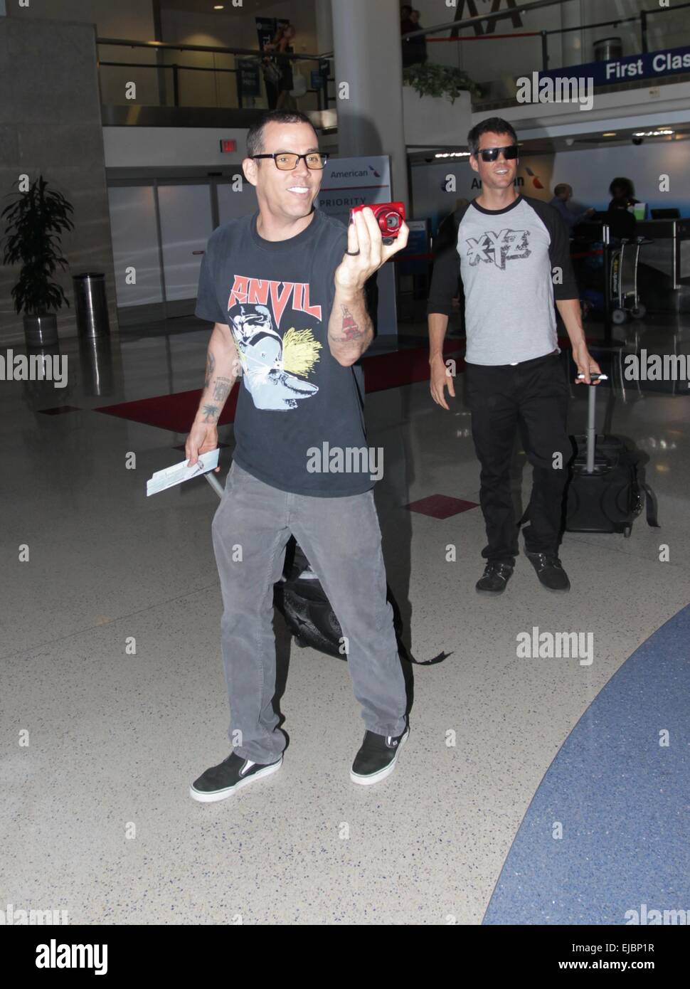 Steve-O leaves on a flight from Los Angeles International Airport (LAX ...