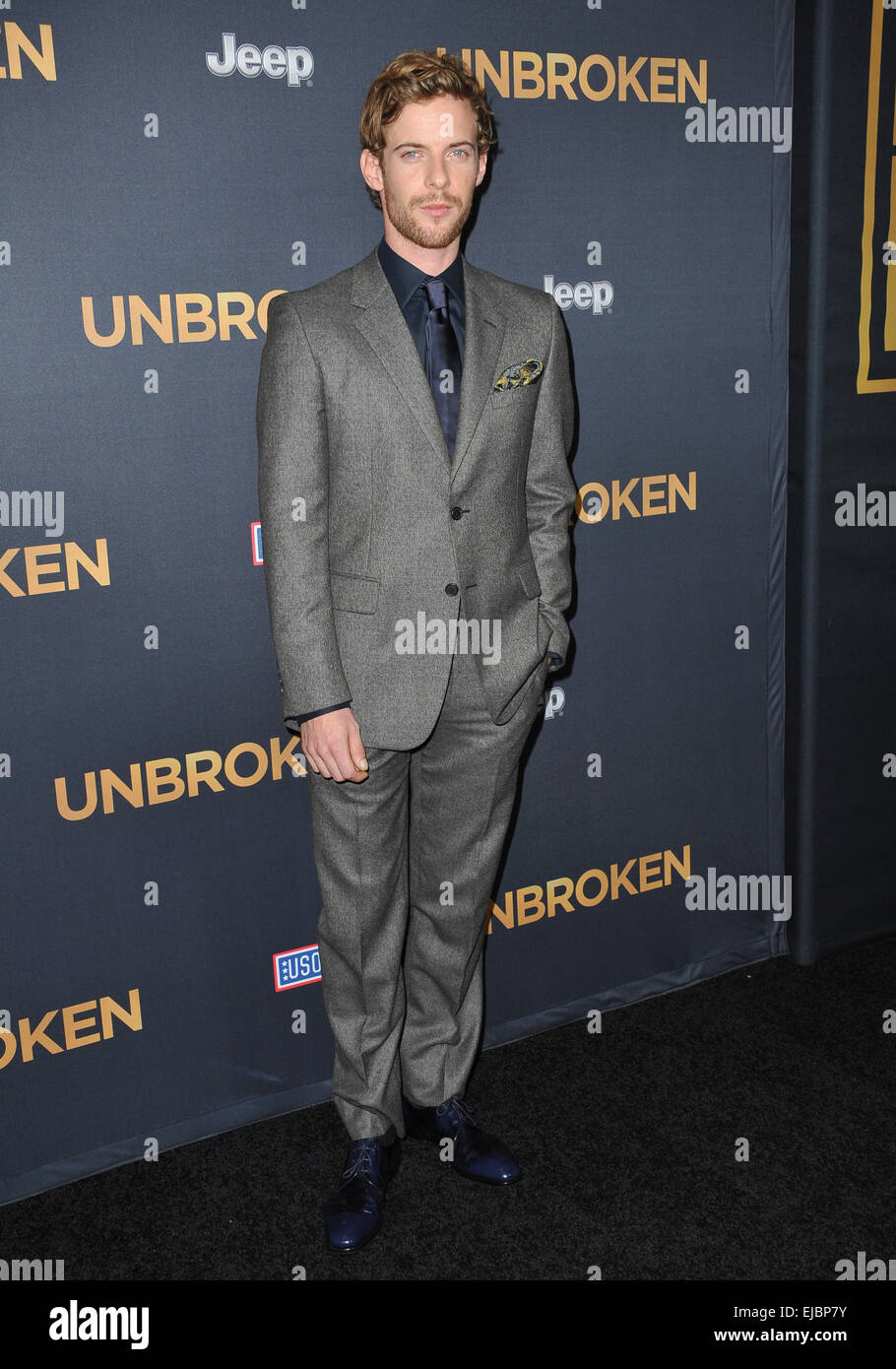 LOS ANGELES, CA - DECEMBER 15, 2014: Luke Treadaway at the Los Angeles ...