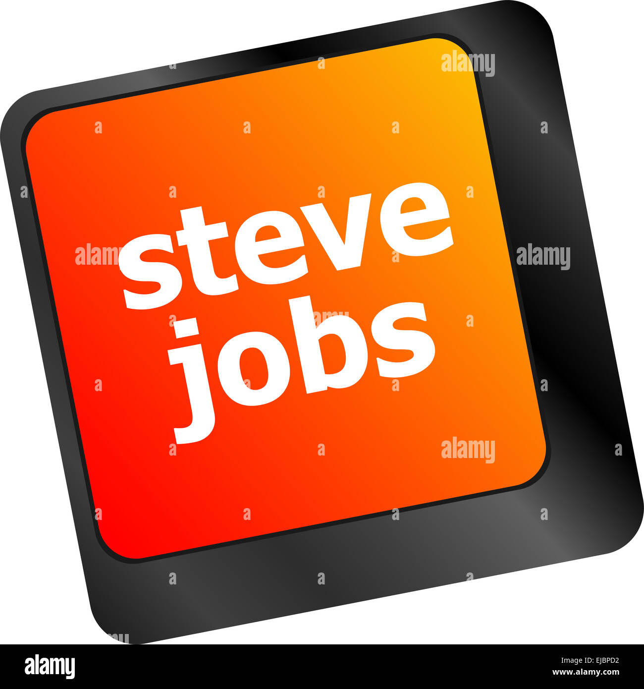 Steve Jobs button on keyboard - life concept Stock Photo - Alamy
