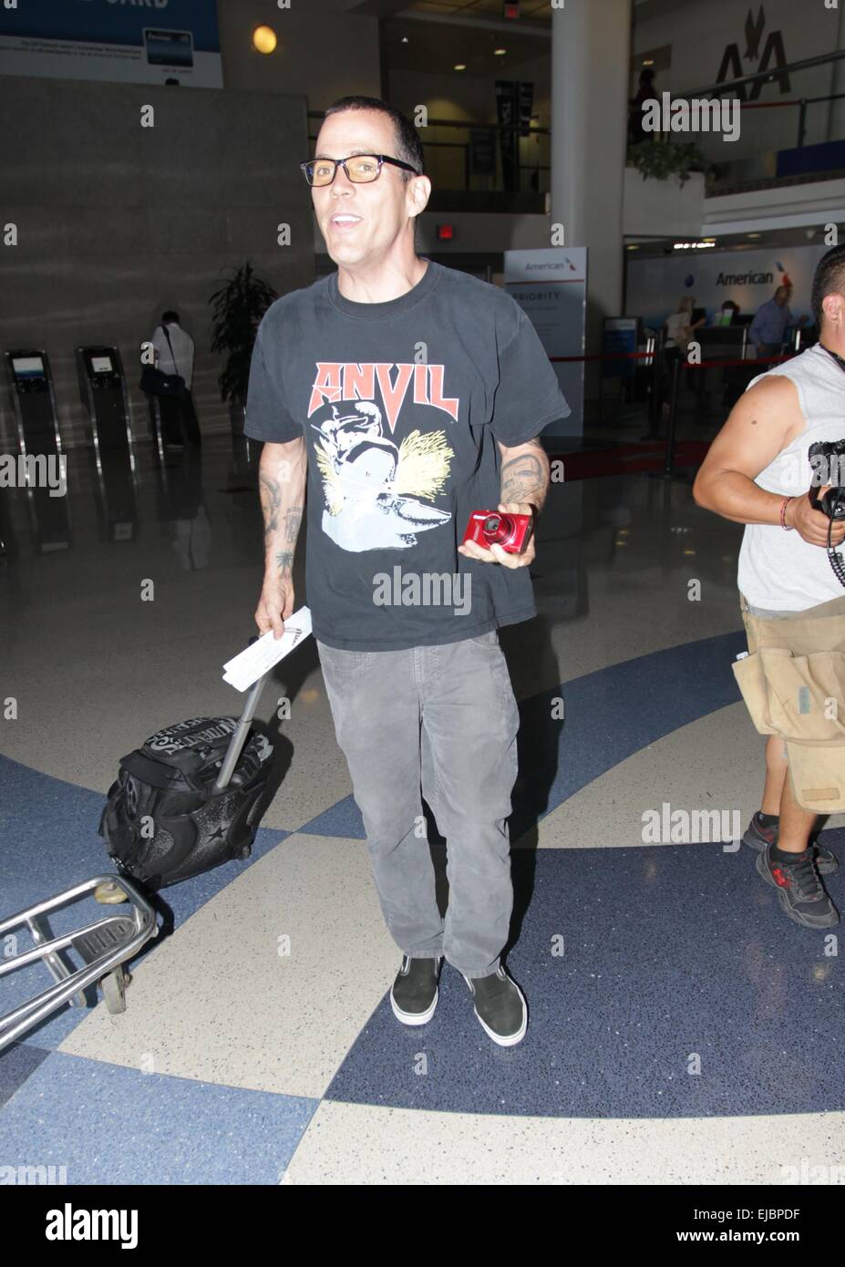 Steve-O leaves on a flight from Los Angeles International Airport (LAX ...