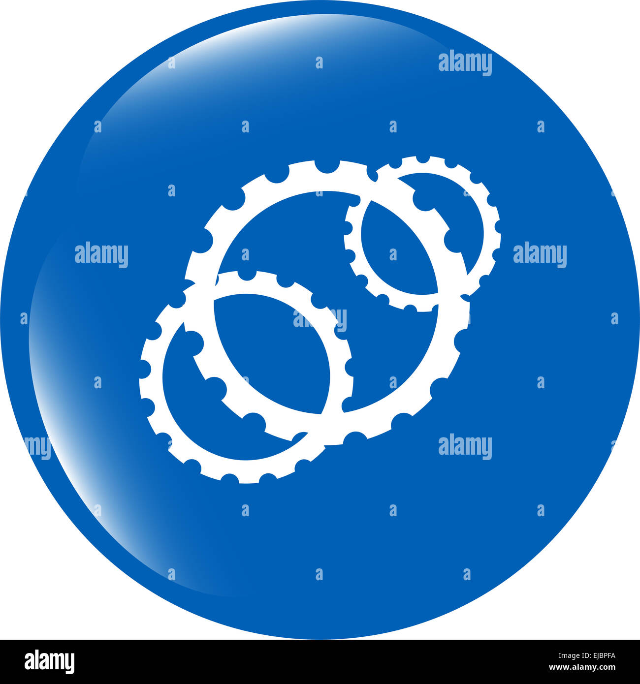 gears icon (button) isolated on a white background Stock Photo - Alamy