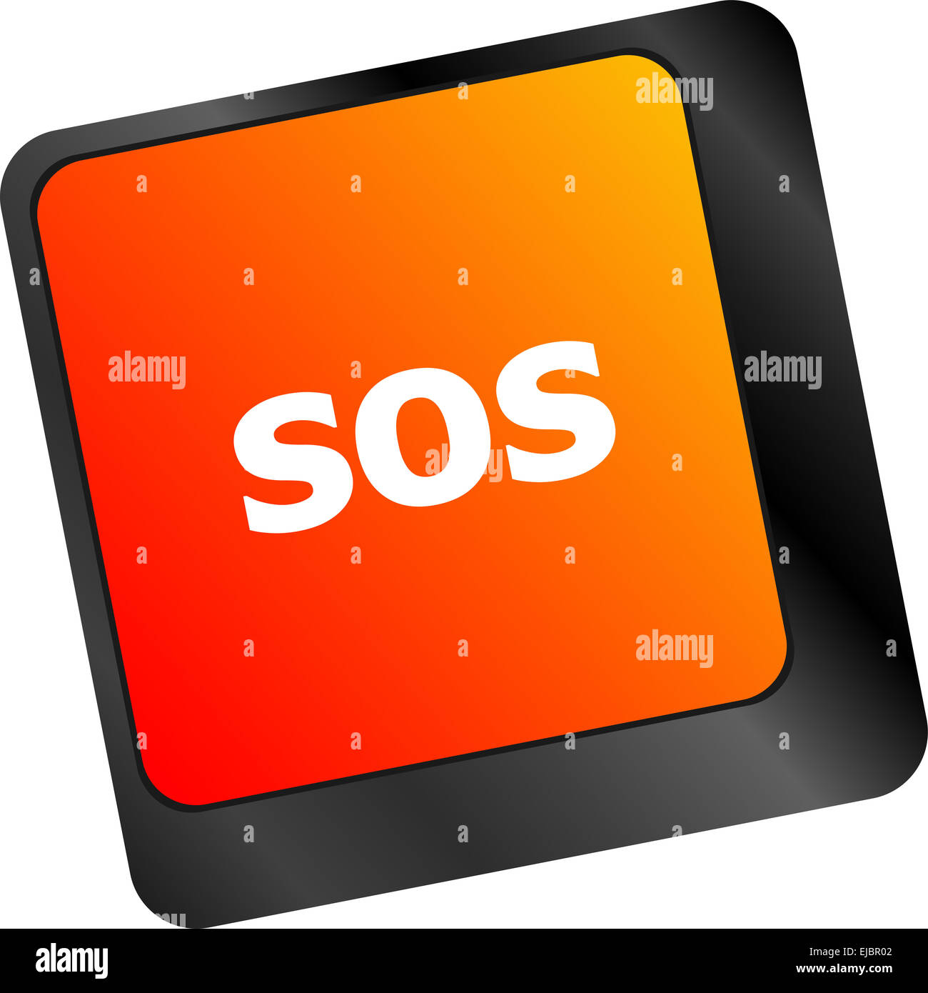 computer button with sign sos key Stock Photo - Alamy