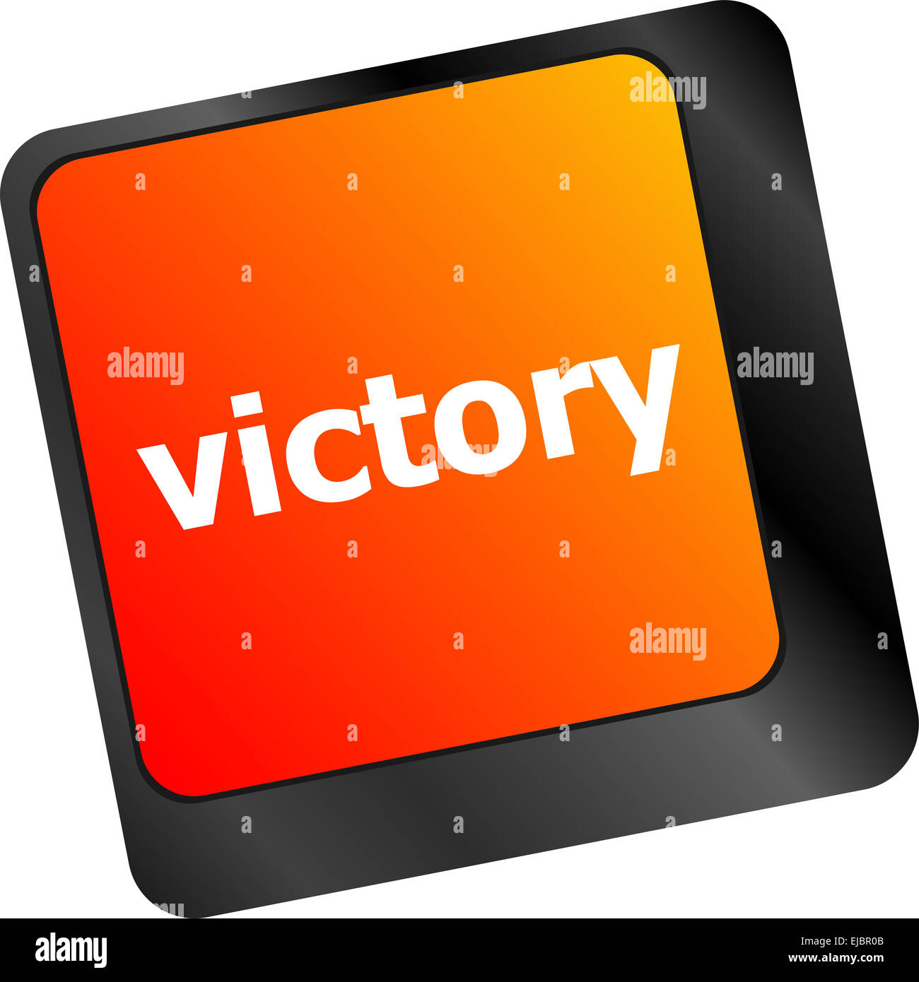 Computer keyboard with victory key Stock Photo - Alamy
