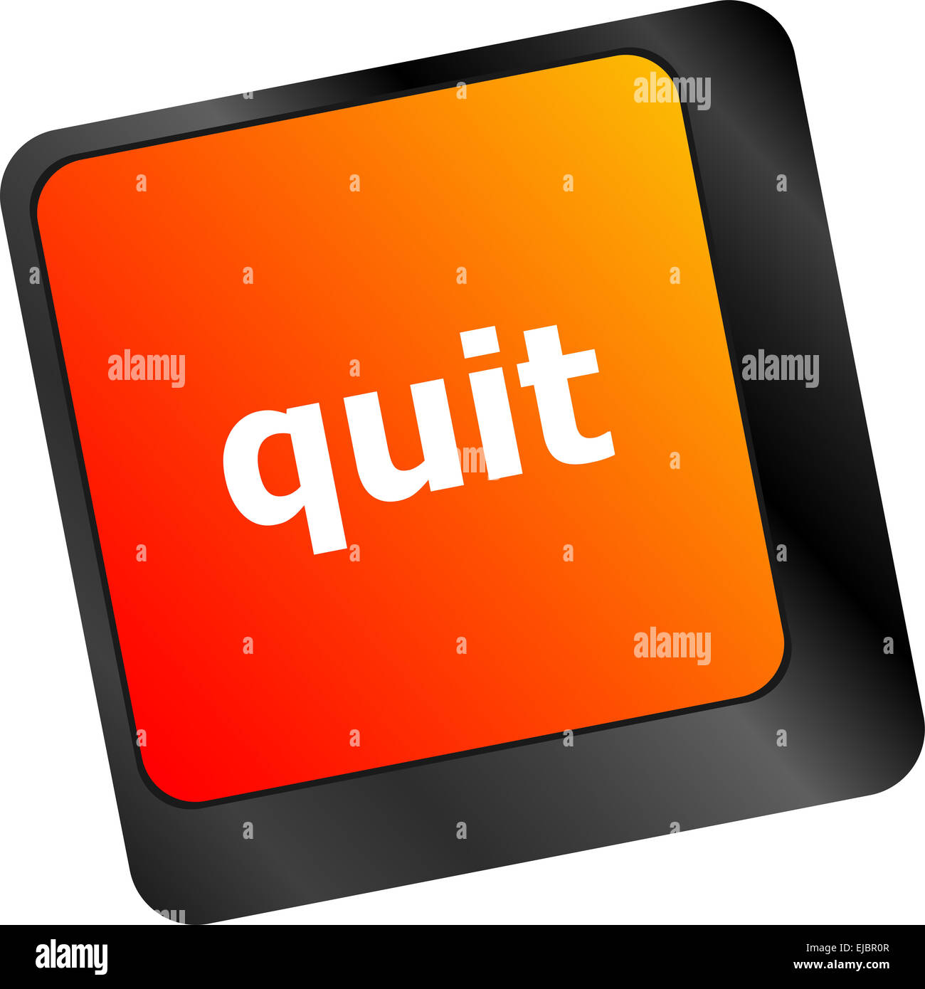 quit button on black internet computer keyboard Stock Photo - Alamy