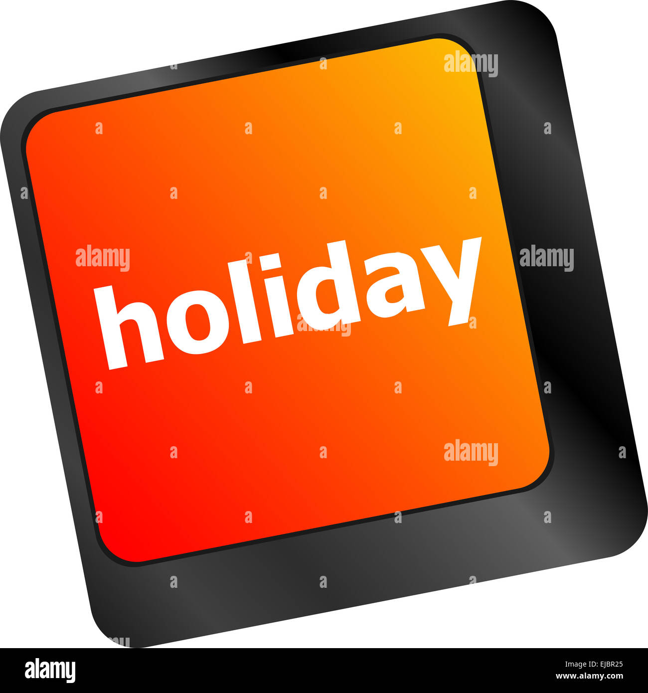 Computer keyboard with holiday key - social concept Stock Photo - Alamy