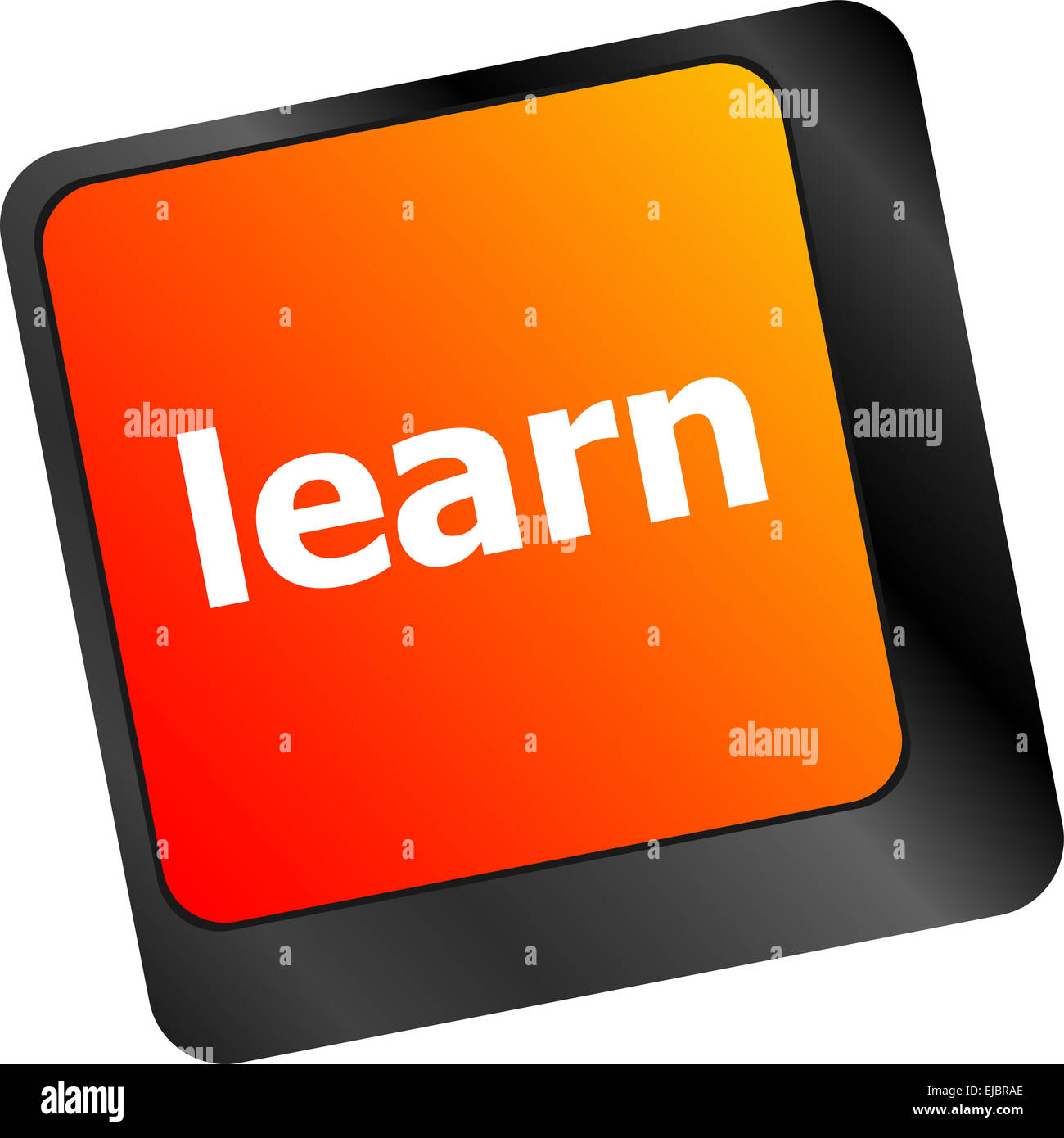 Keyboard with Learn text on enter button Stock Photo - Alamy