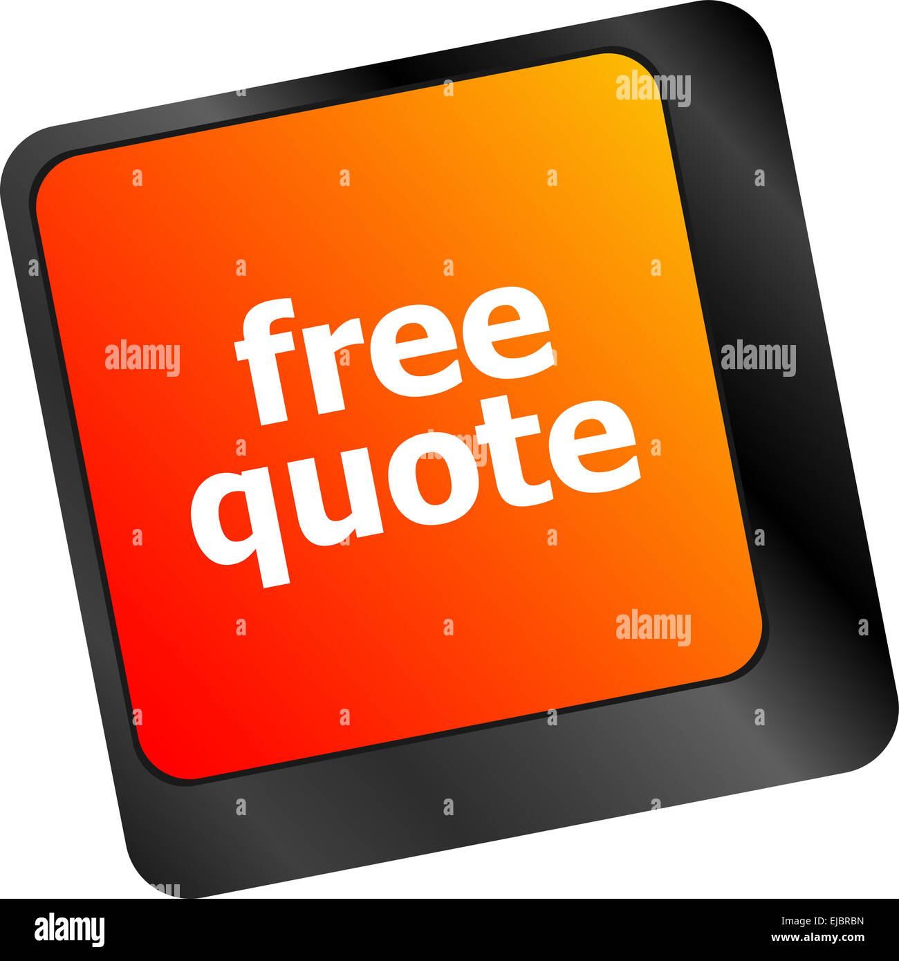 Keyboard with free quote button, business concept Stock Photo - Alamy