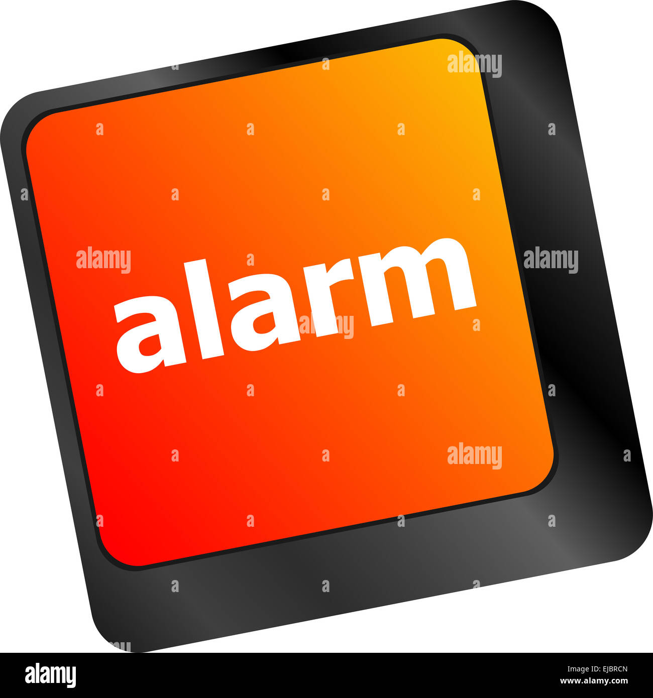 alarm button on a black computer keyboard Stock Photo - Alamy
