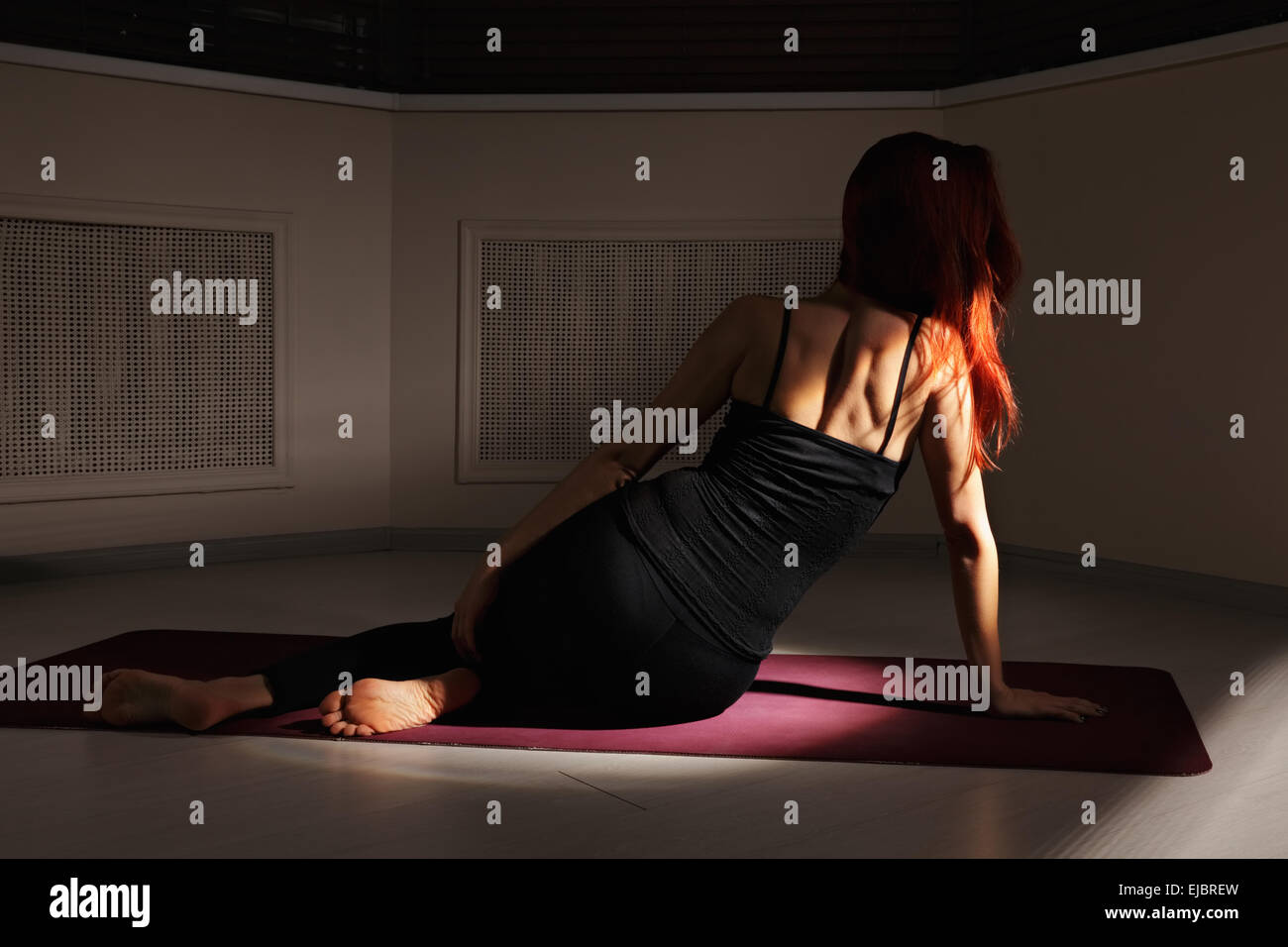 Woman on mat hi-res stock photography and images - Alamy
