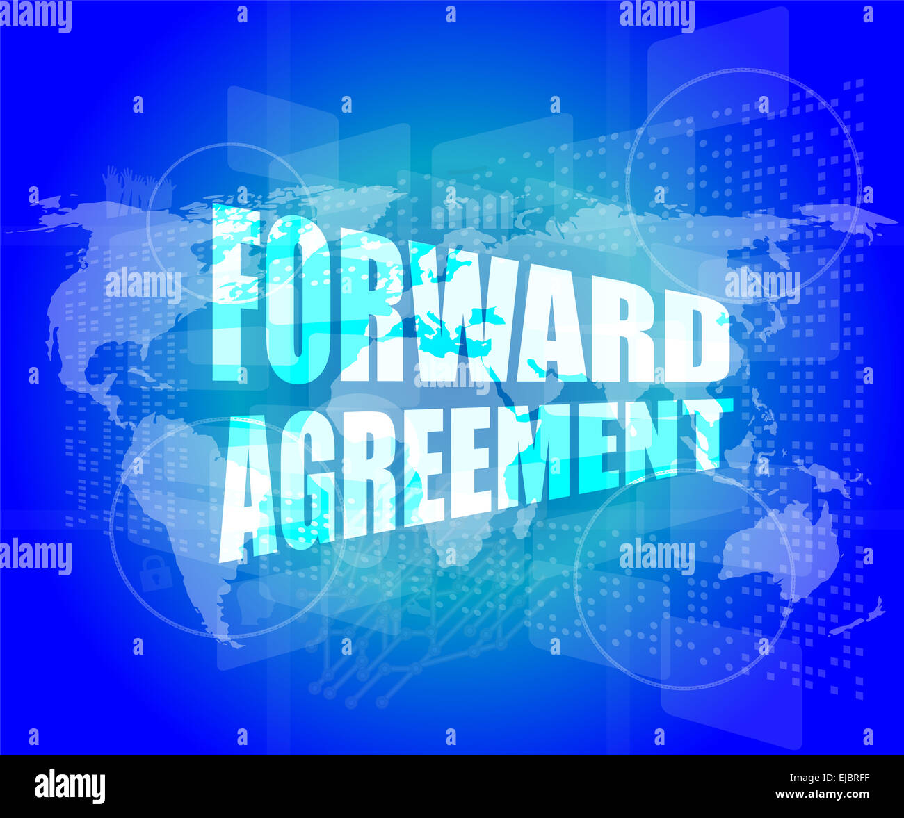 forward agreement on business touch screen Stock Photo - Alamy