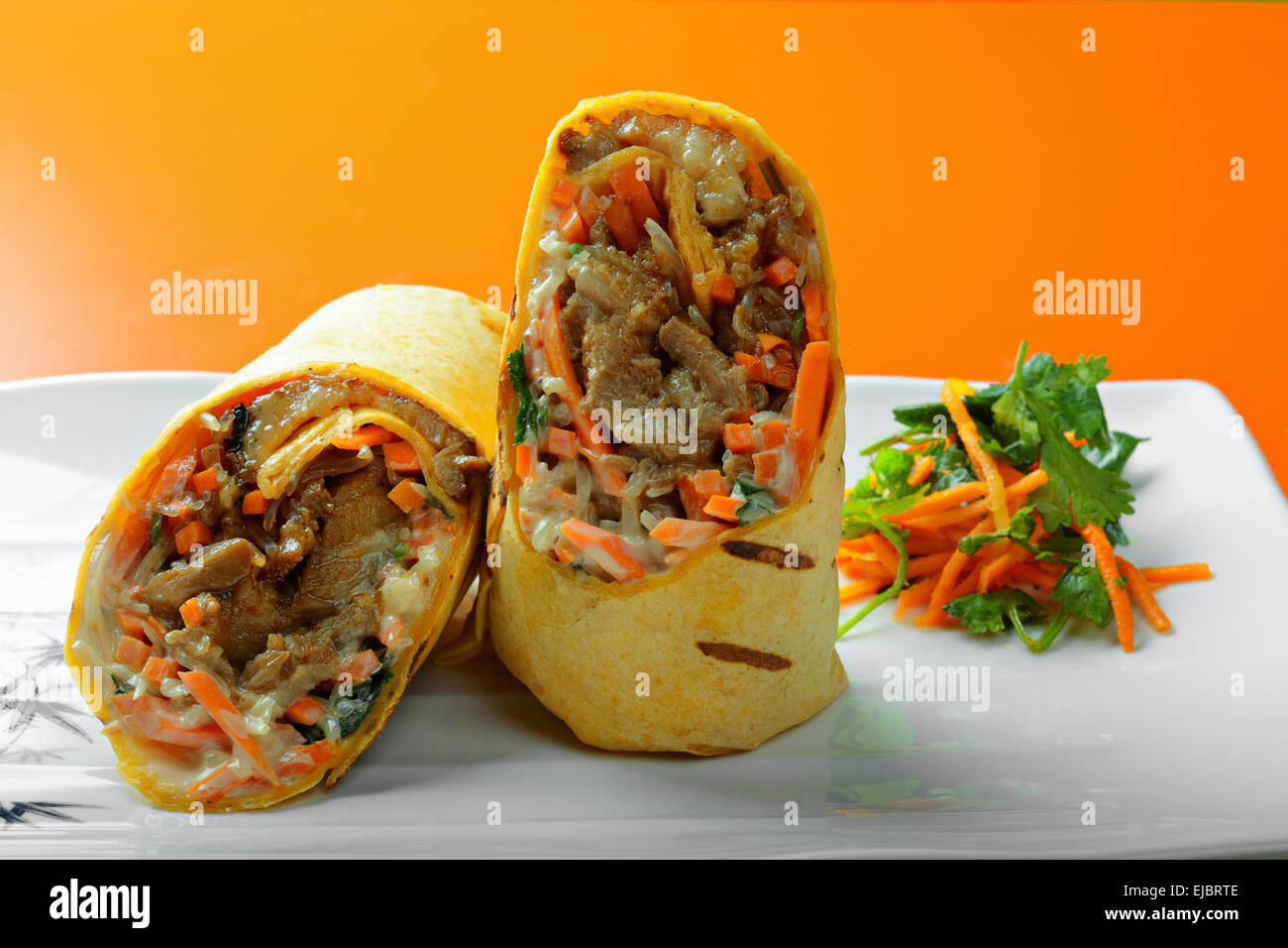 Rolled sandwich closeup Stock Photo - Alamy