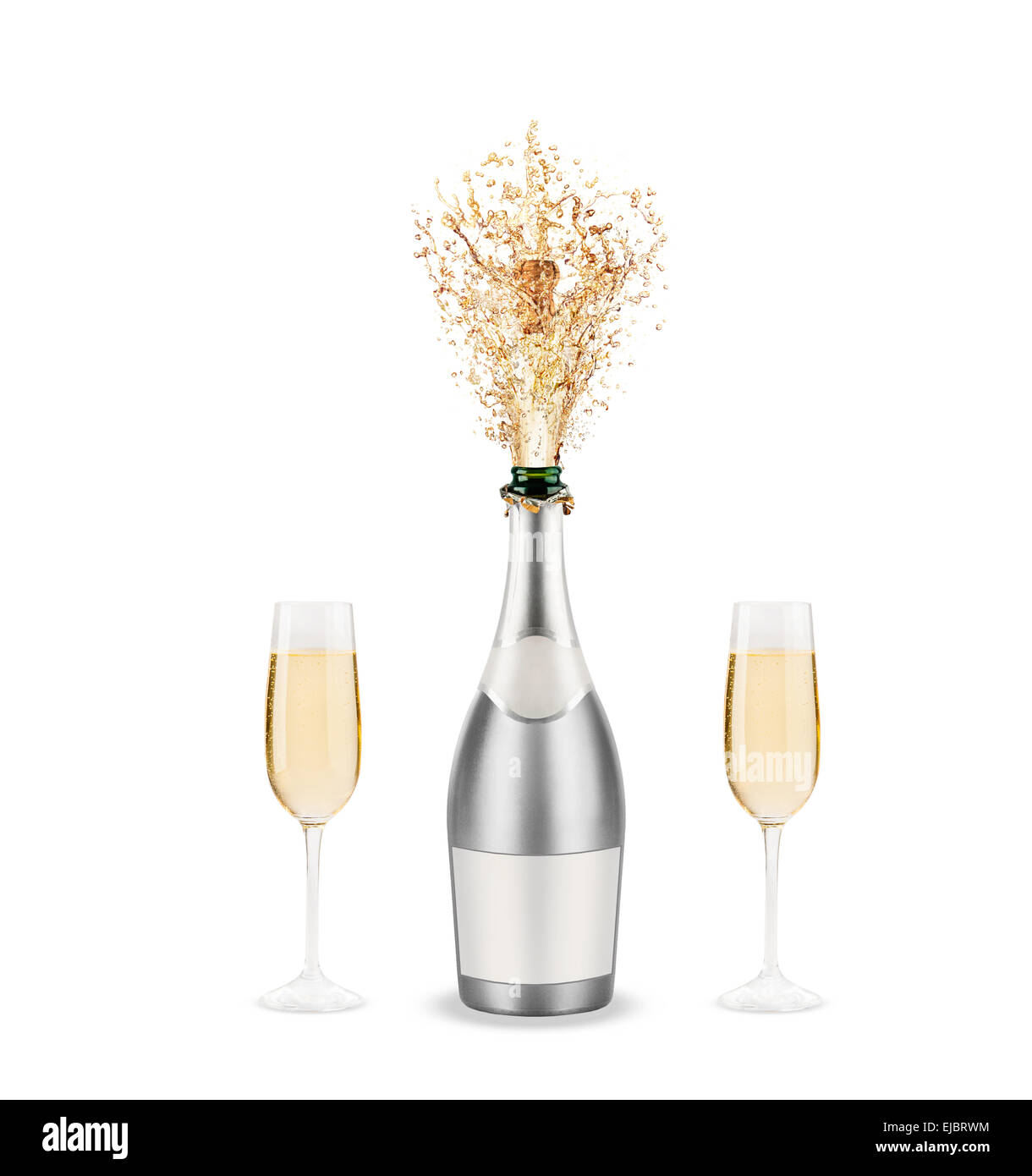 Fizz bottle explosion Cut Out Stock Images & Pictures - Alamy