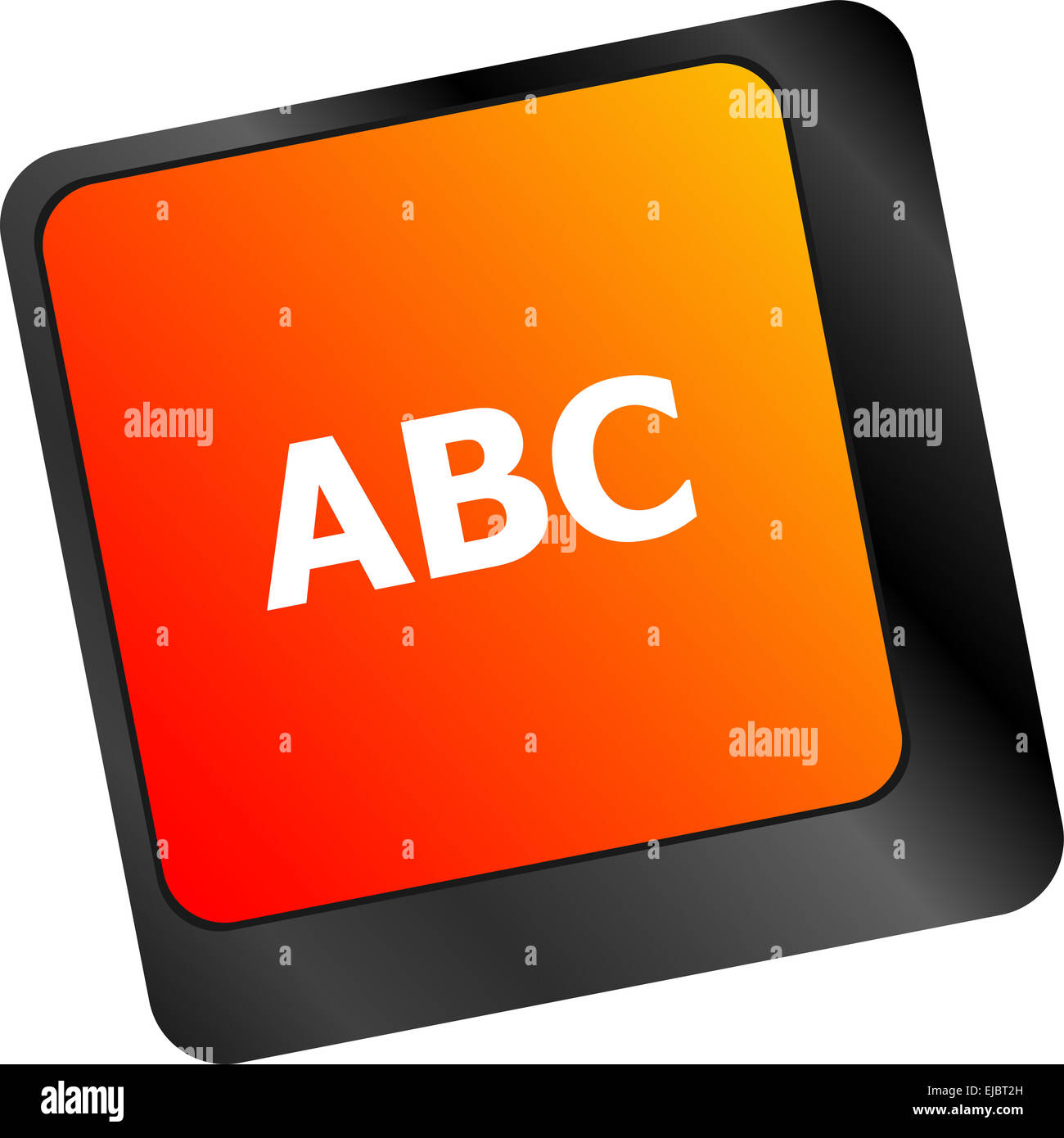 computer keyboard with abc button - social concept Stock Photo - Alamy