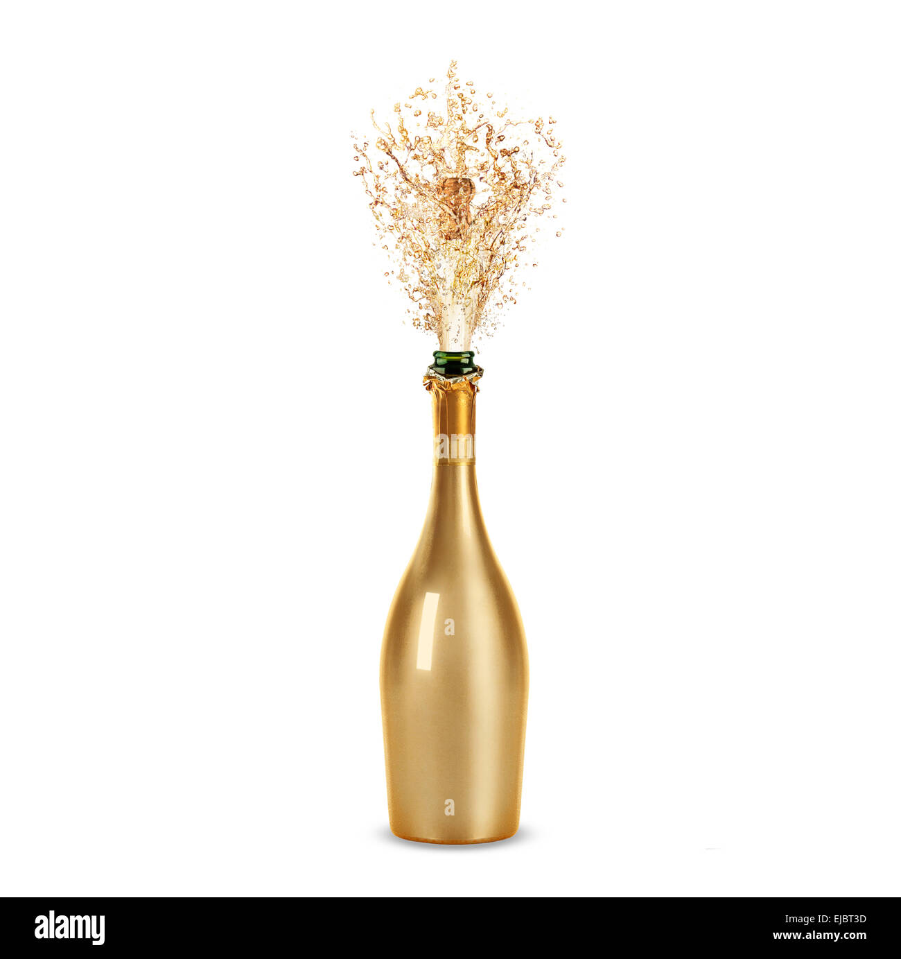 Popping champagne bottle Cut Out Stock Images & Pictures - Alamy