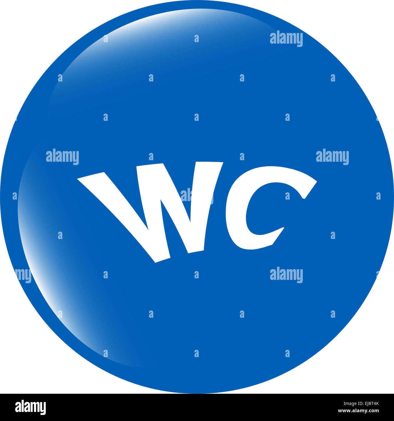 wc icon, web button isolated on white Stock Photo - Alamy
