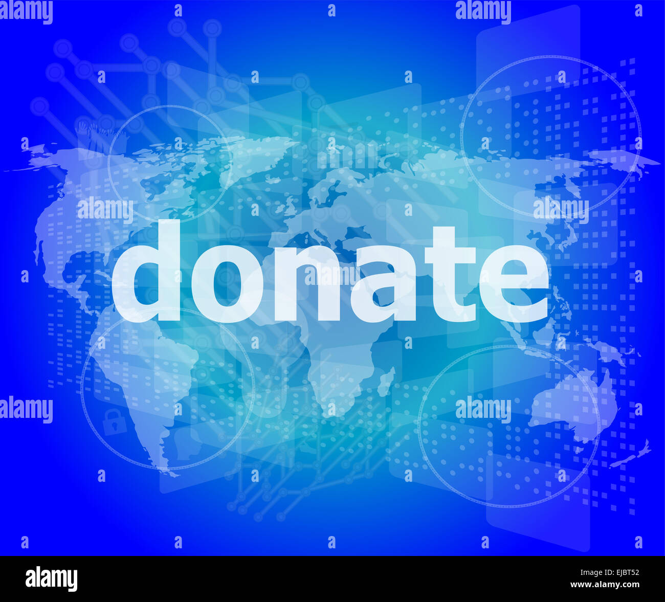 business concept: words donate on digital touch screen Stock Photo - Alamy
