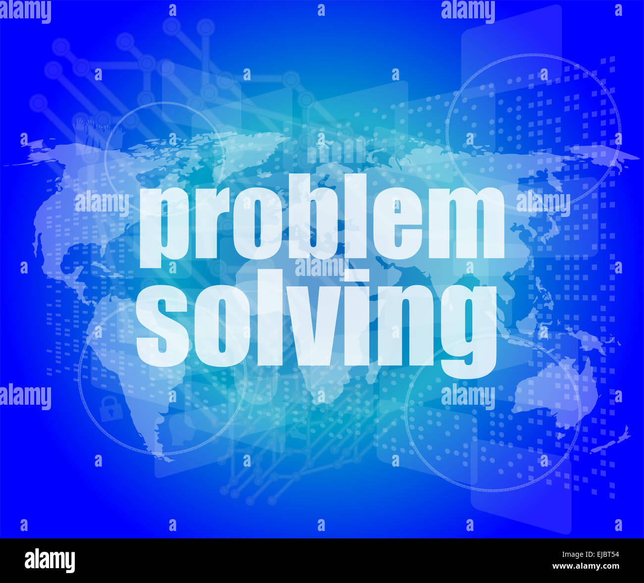business concept: words problem solving on digital screen Stock Photo ...