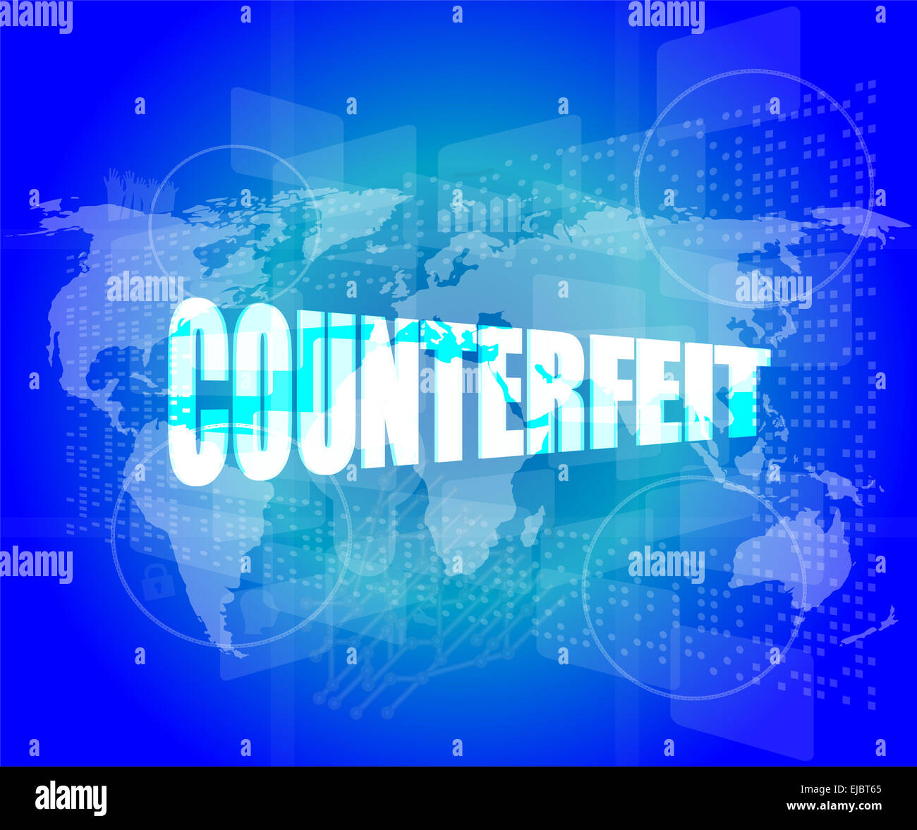 word counterfeit on digital screen Stock Photo - Alamy