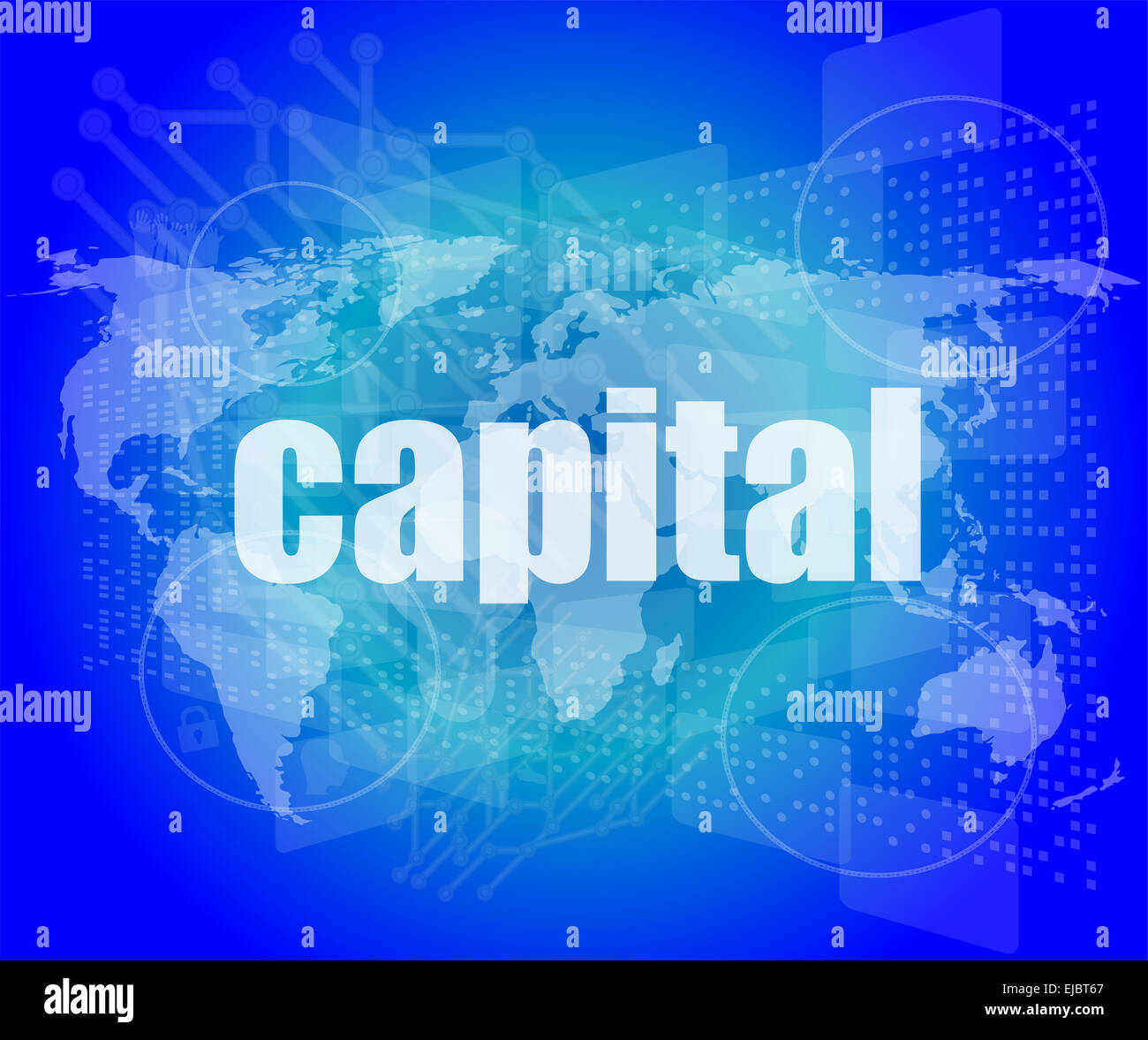 touch screen interface with capital word Stock Photo - Alamy